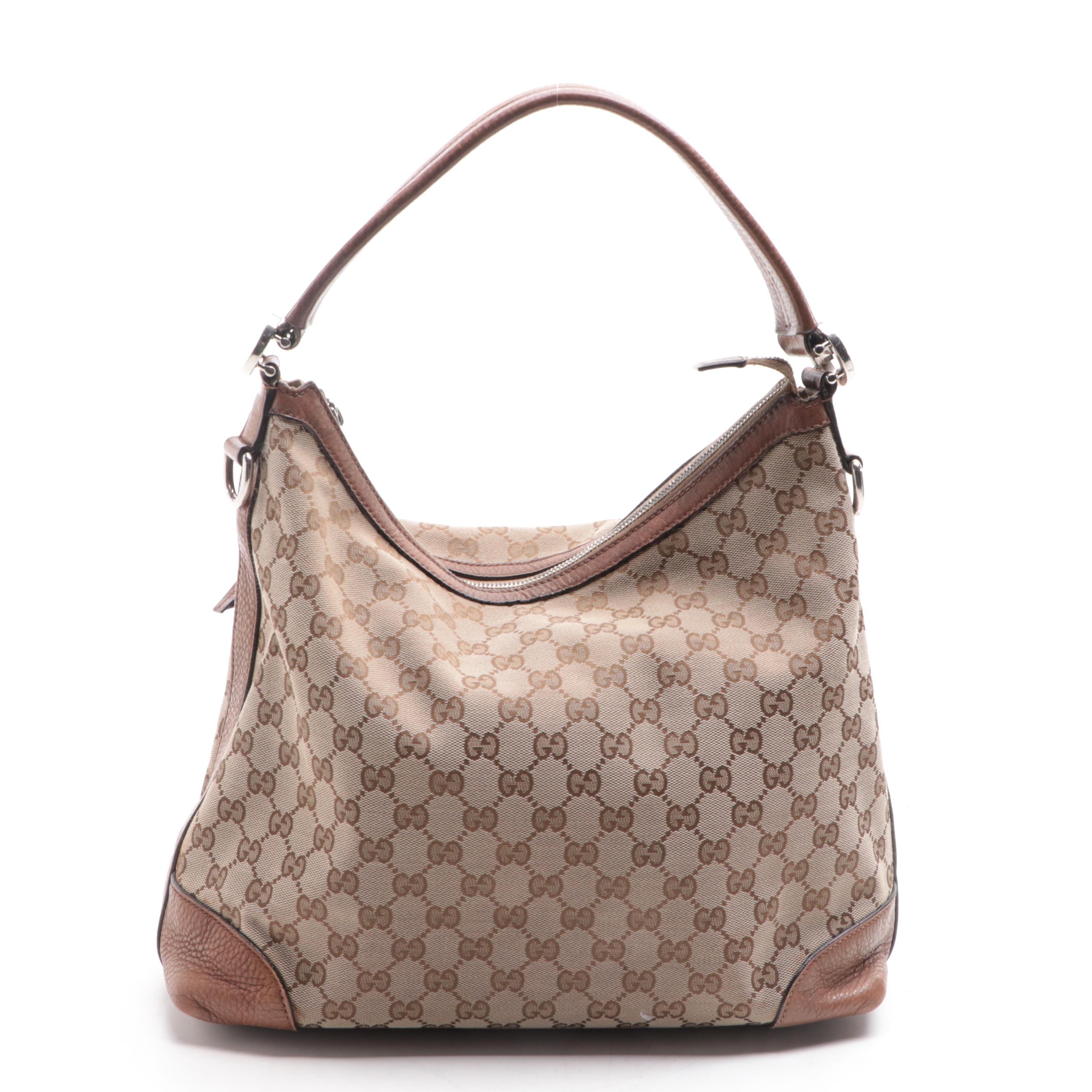 Gucci Miss GG Hobo Bag in GG Canvas and Leather | EBTH