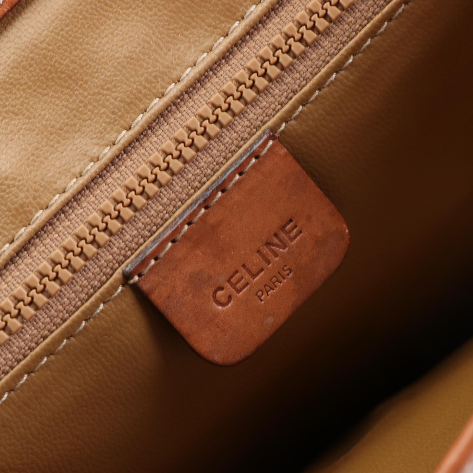 Celine Envelope Crossbody Bag in Macadam Canvas with Leather Trim | EBTH