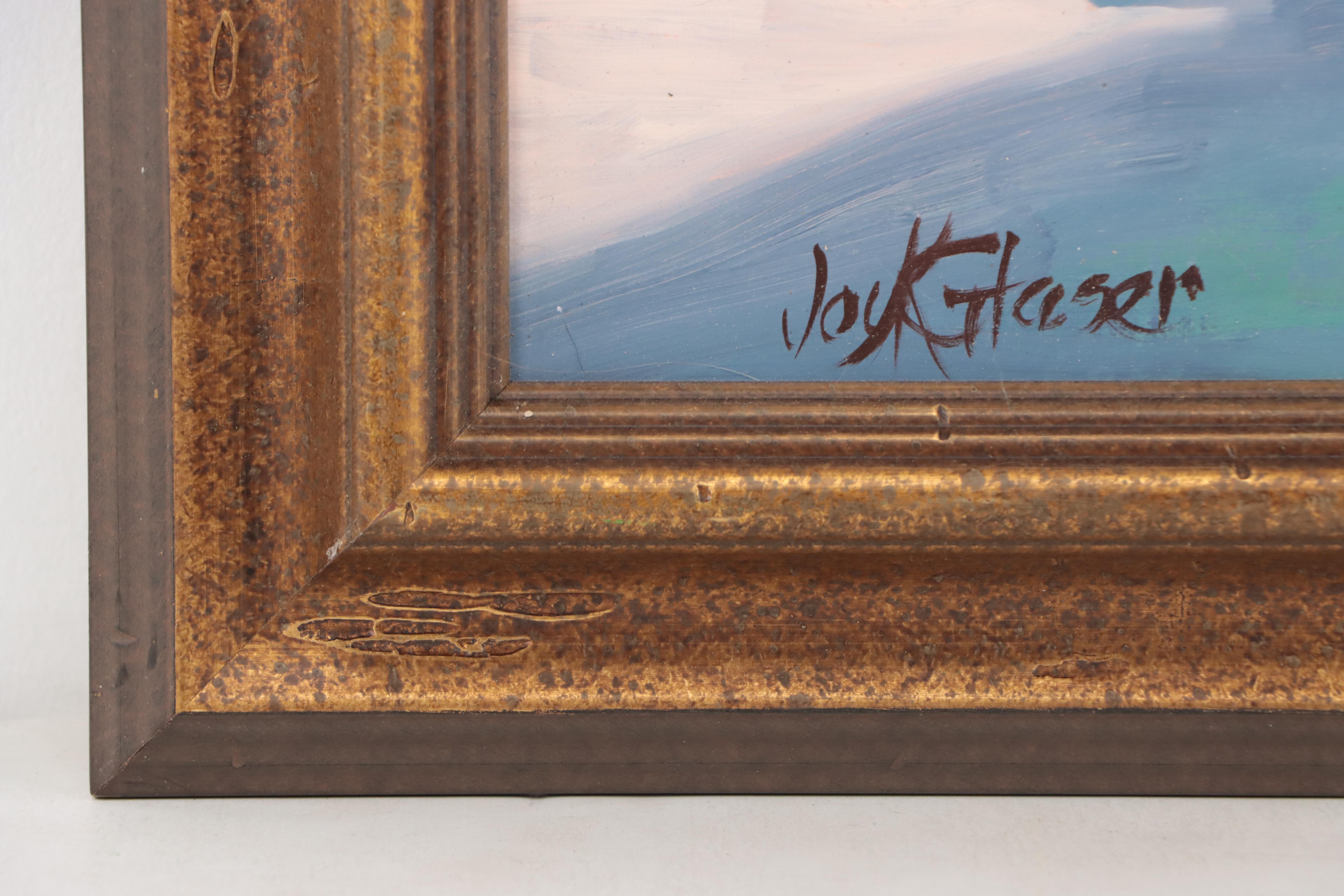 Jack Glaser Oil Painting of Outdoor Seating, Circa 2000 | EBTH