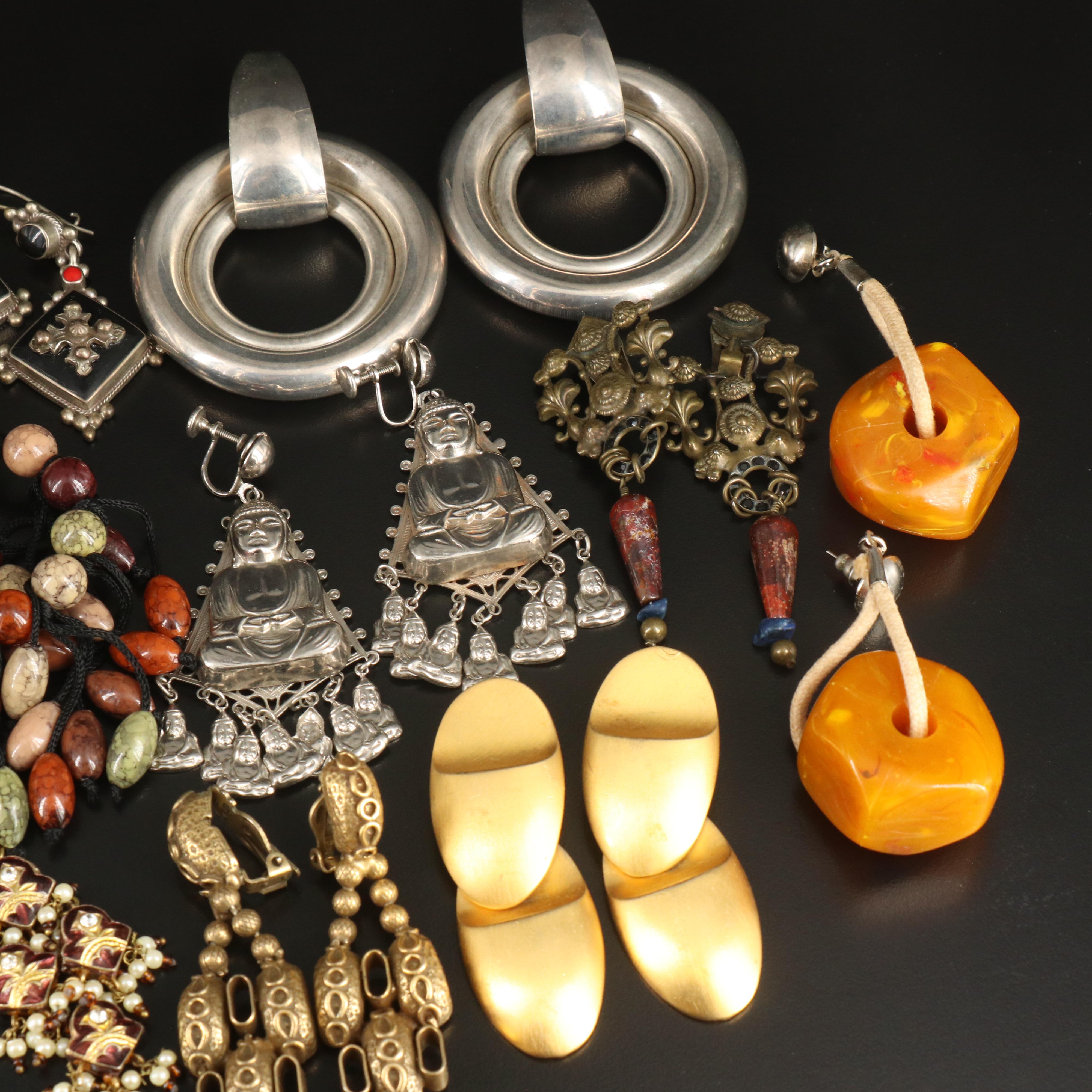 Mutton Fat Amber Featured in Earring Collection | EBTH
