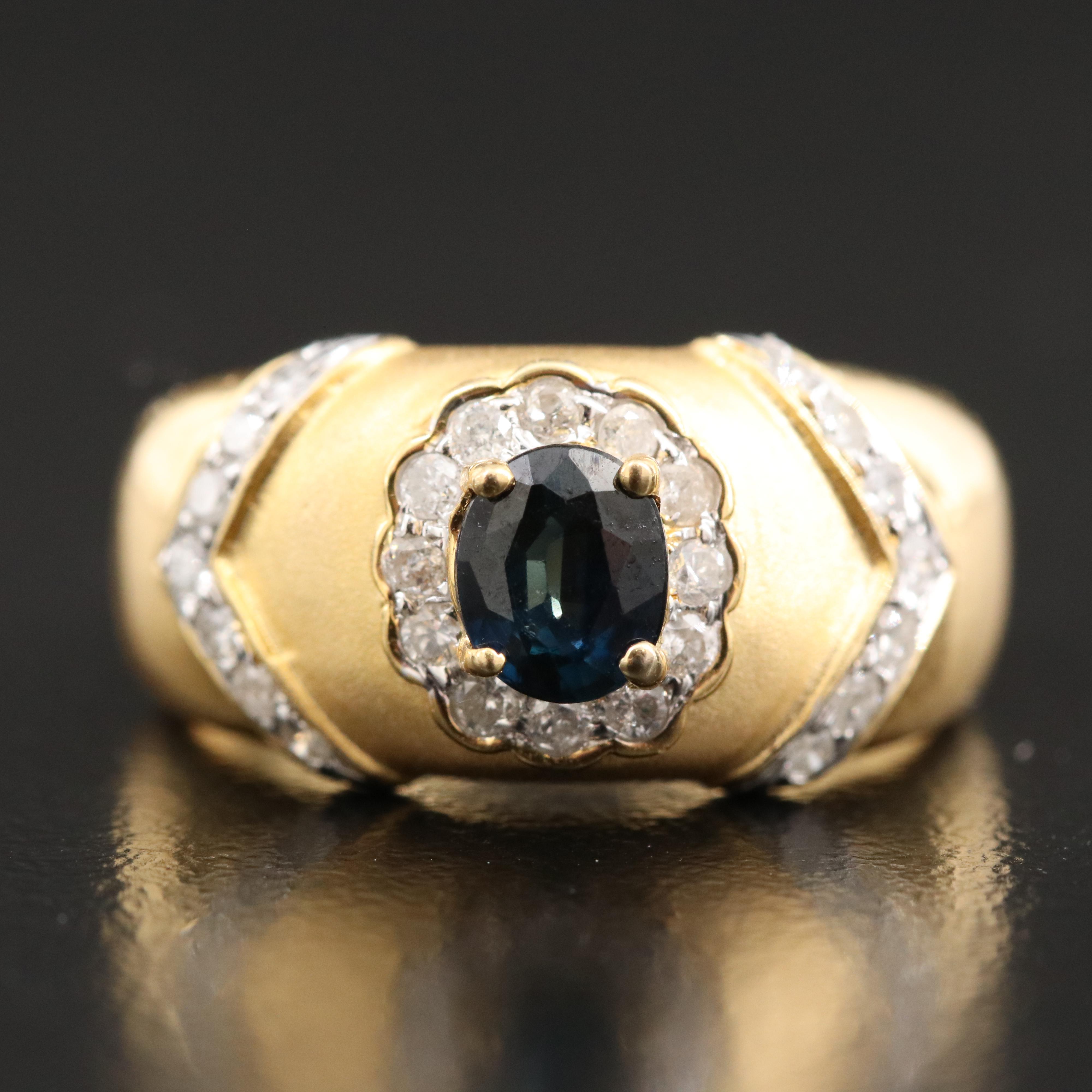 18K Sapphire and Diamond Ring | EBTH