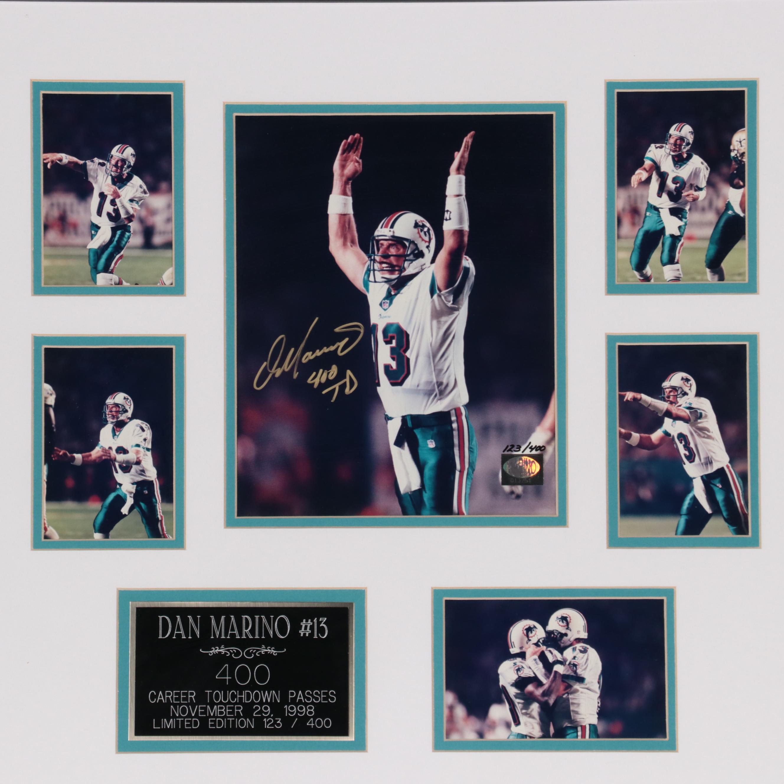 Dan Marino Signed "400 Career Touchdown Passes" Miami Dolphin Display ...