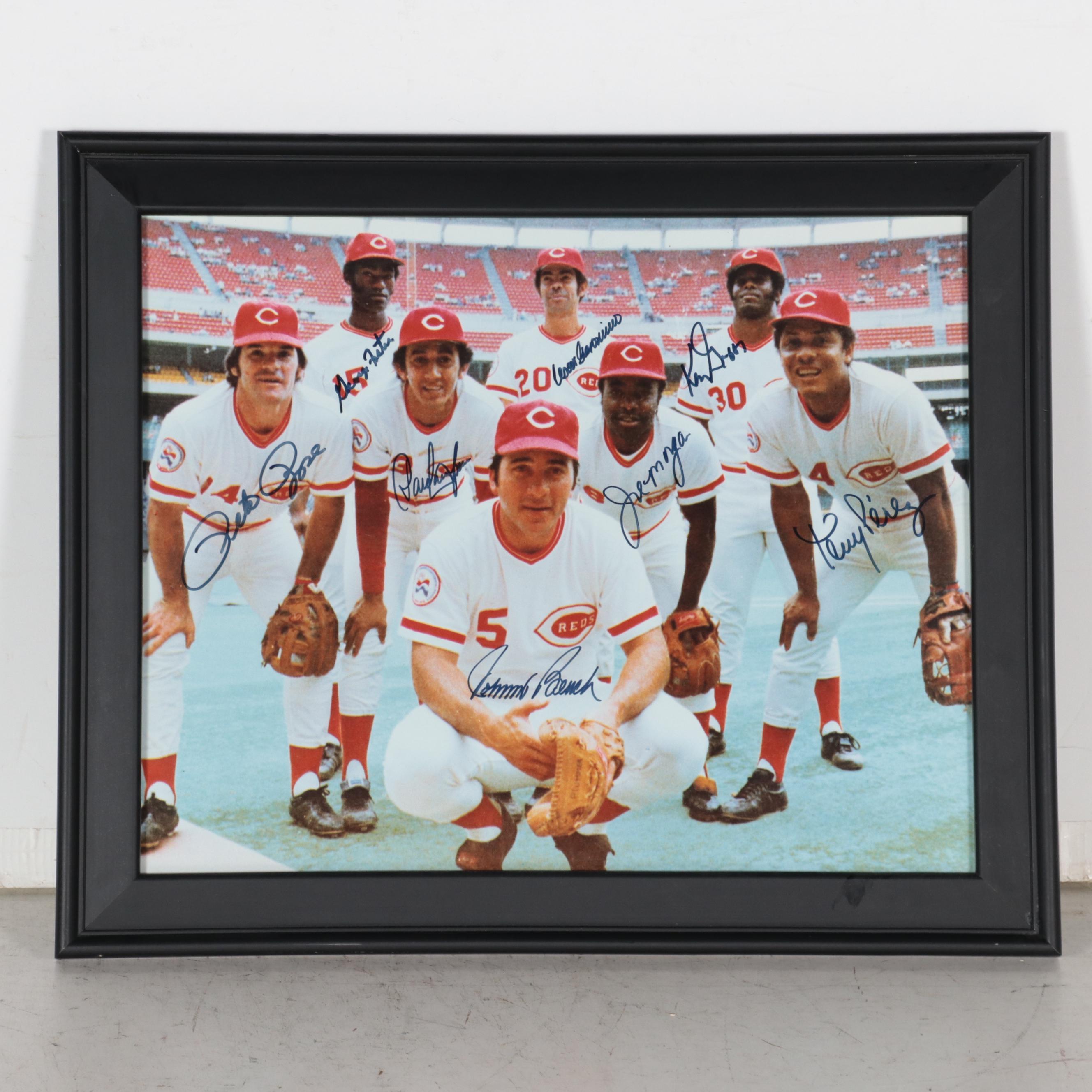 Cincinnati Reds "The Great 8" Signed Giclée, Pete Rose, Johnny Bench ...