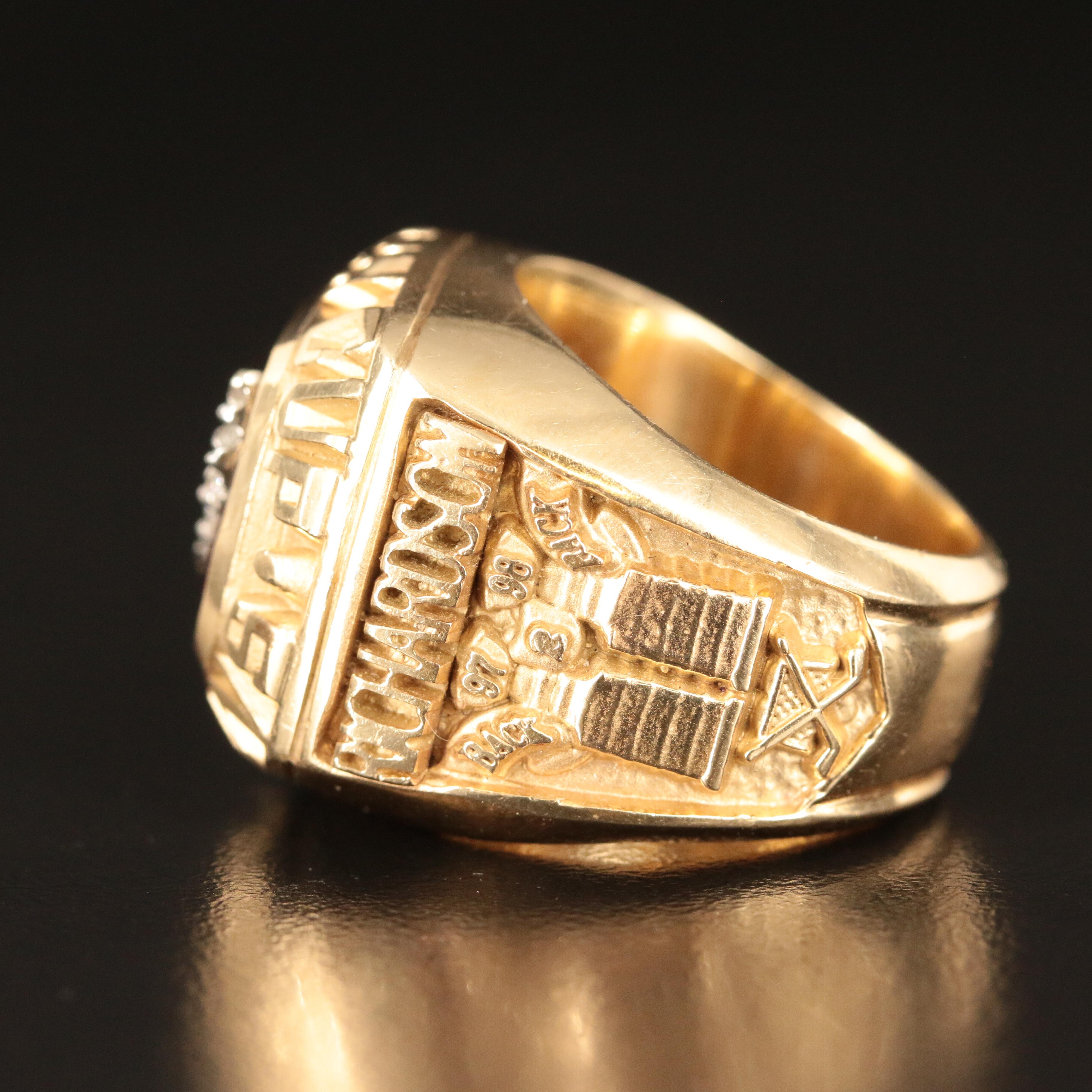 14K Diamond and Ruby Stanley Cup Champions Detroit Redwings Ring | EBTH