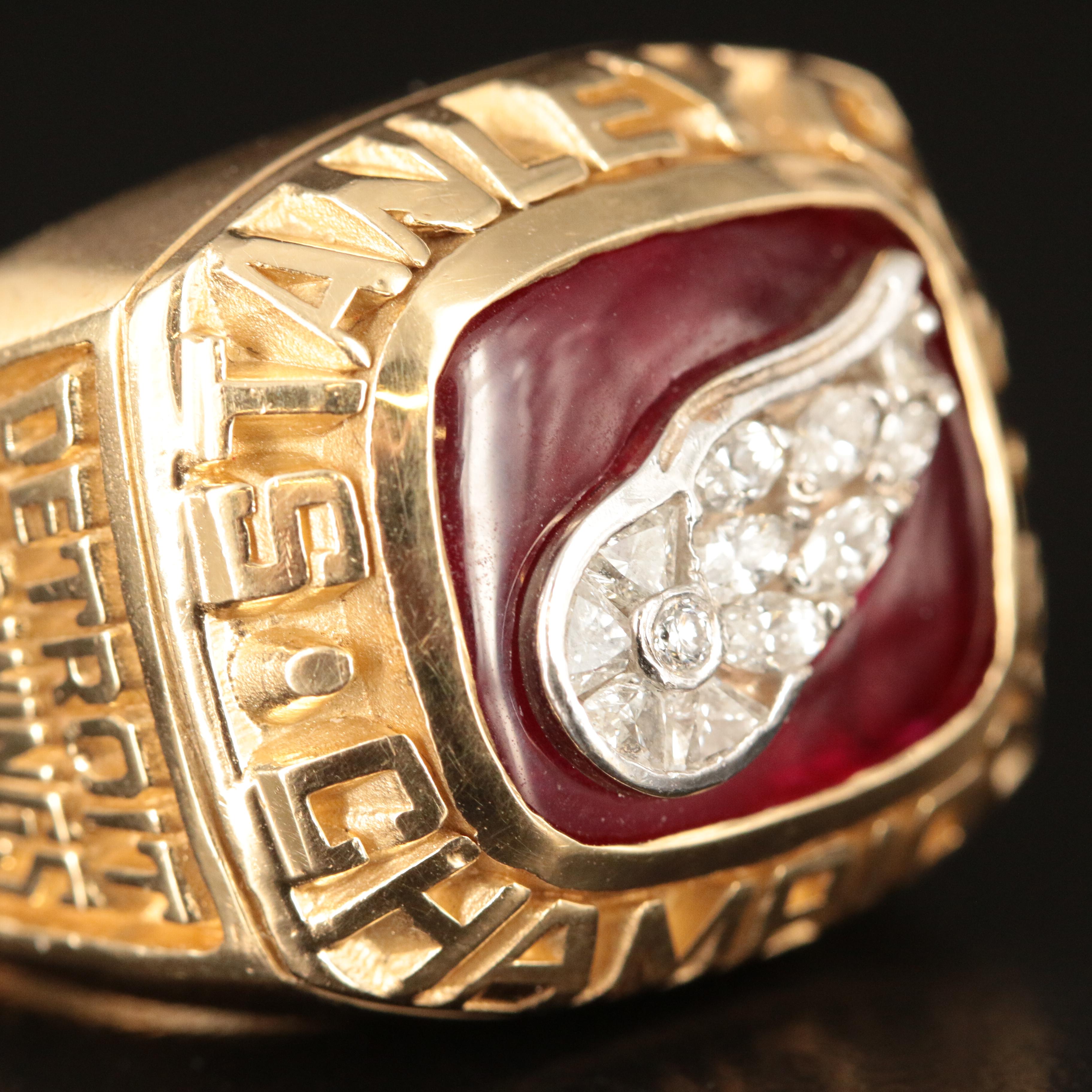 14K Diamond and Ruby Stanley Cup Champions Detroit Redwings Ring | EBTH