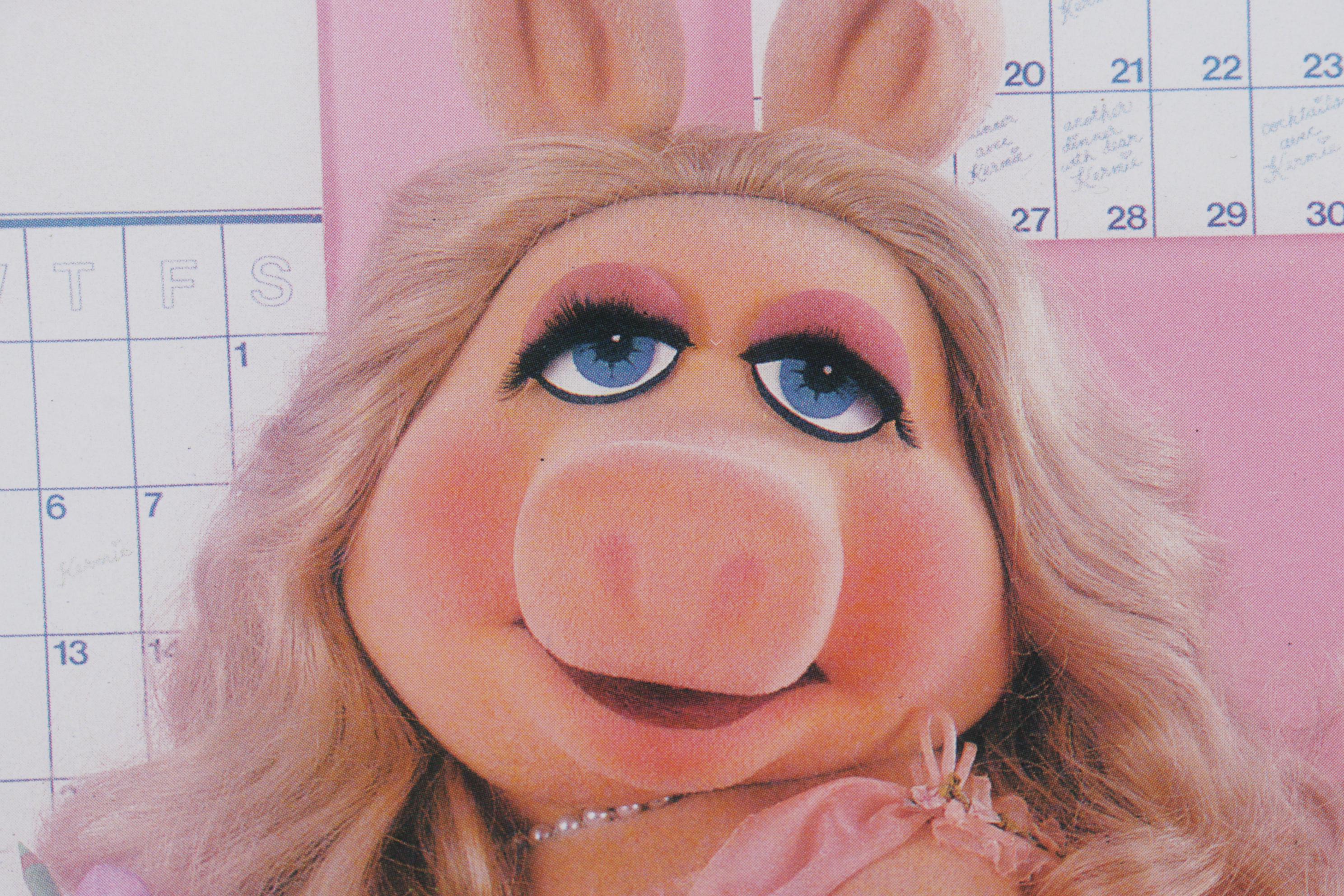 Miss Piggy and Pin-up Calendar Offset Lithograph From "Miss Piggy's ...