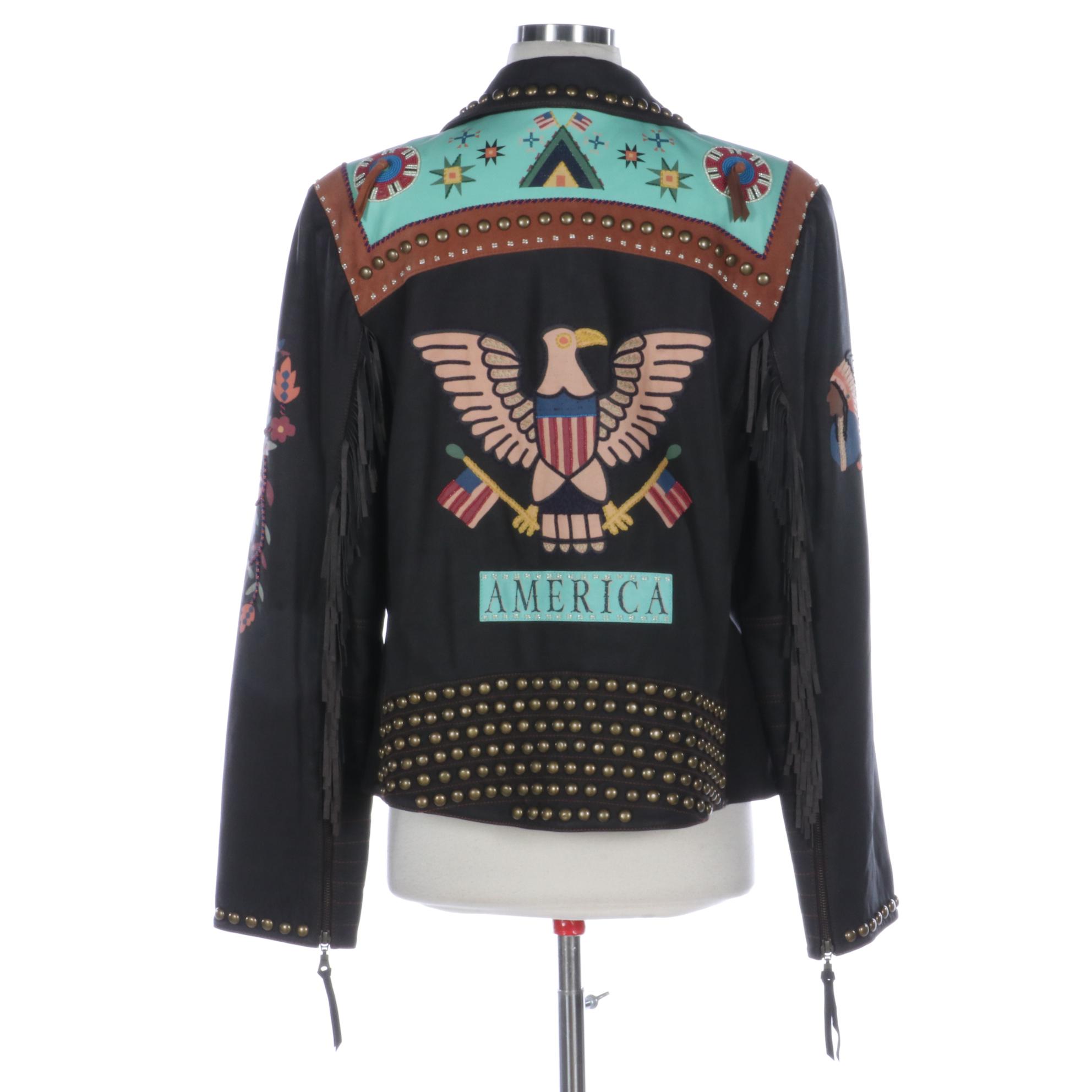 Double D Ranchwear American Assemblage Biker Jacket in Leather, NWT | EBTH