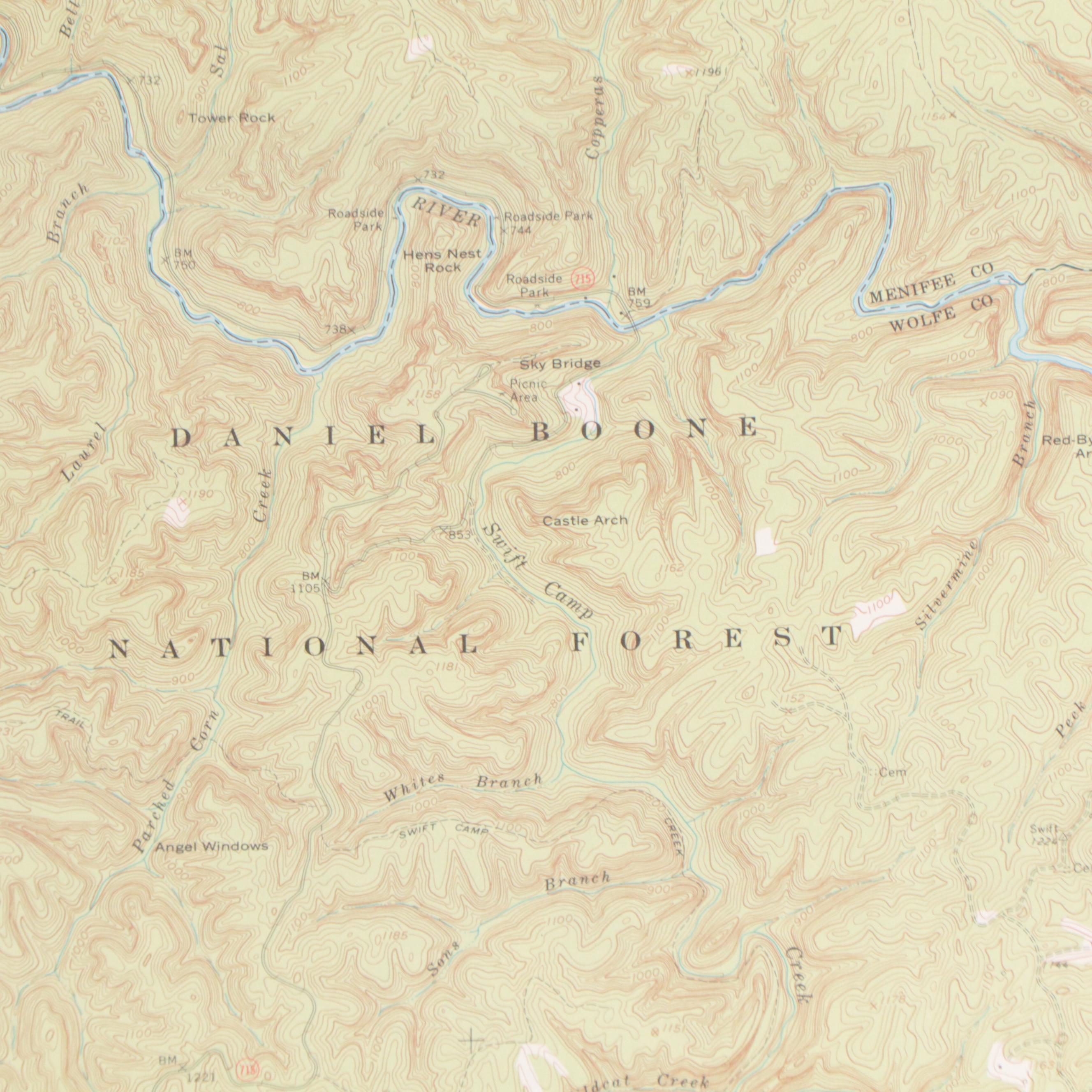 Color Lithograph Map "Land Between Lakes" and More Maps | EBTH