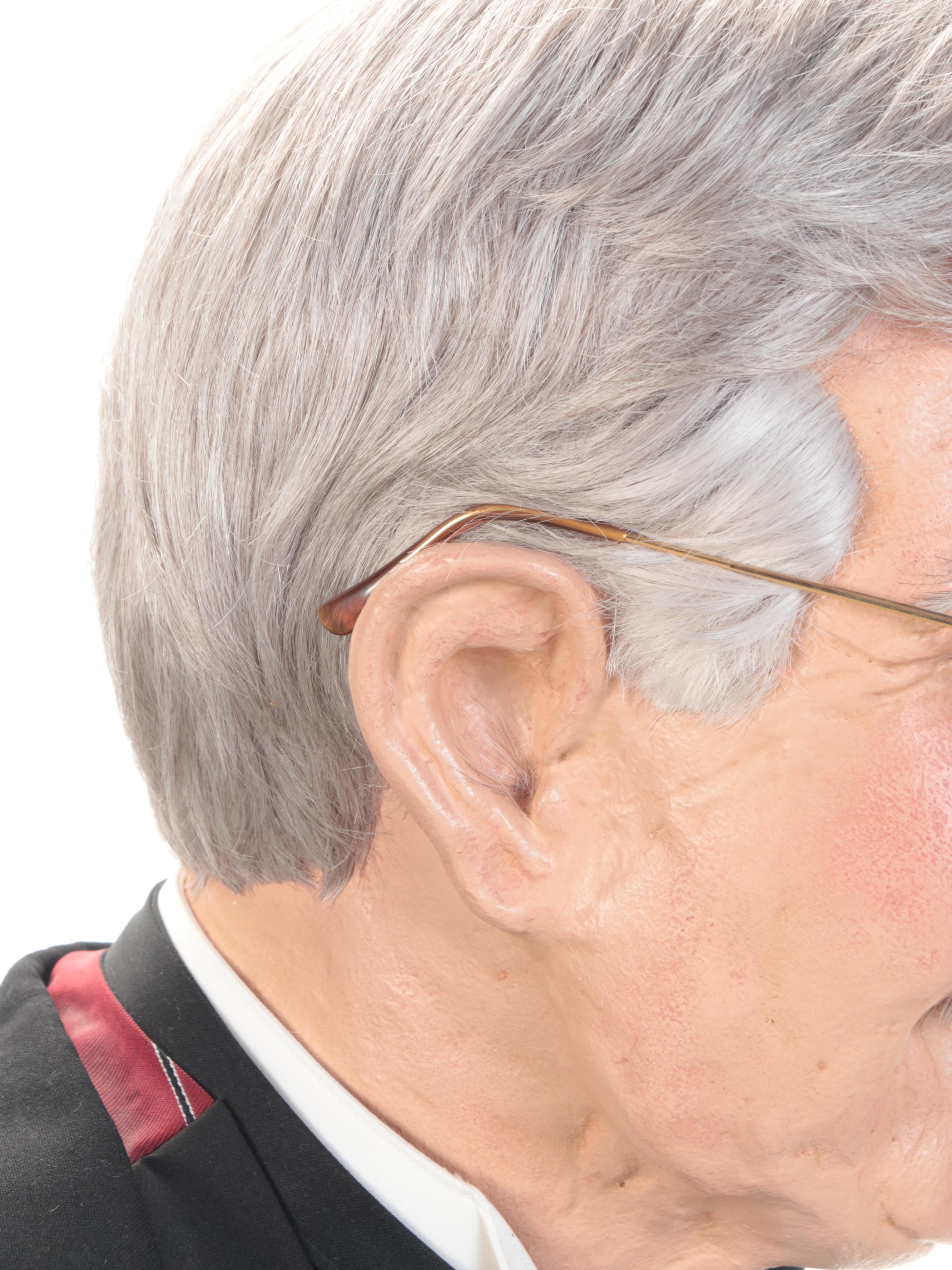 Hyper Realistic Life-Sized Mixed Media Sculpture of Butler With Serving ...