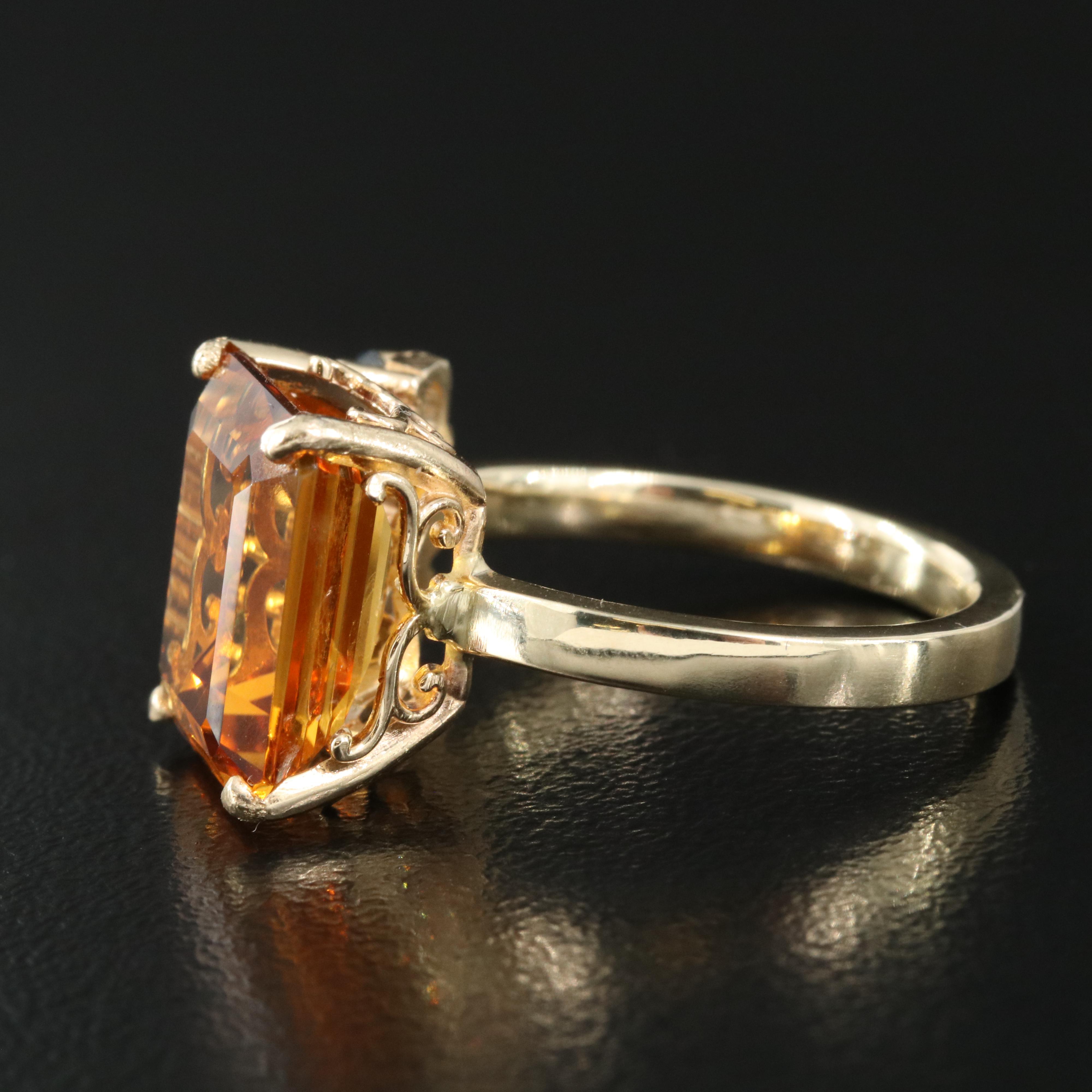 14K Citrine and Diamond Torque Ring | EBTH