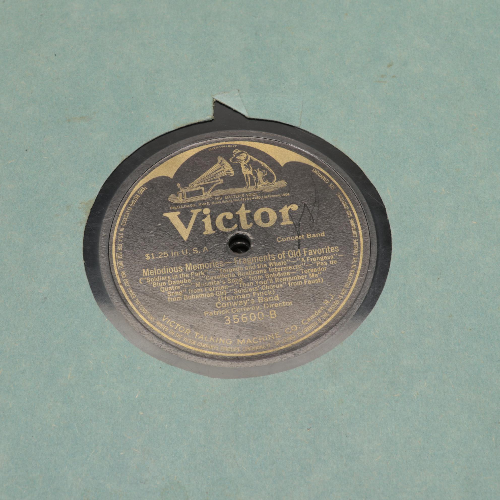 Victrola Talking Machine #2 with 78 Records and Rayo Oil Lamp with ...