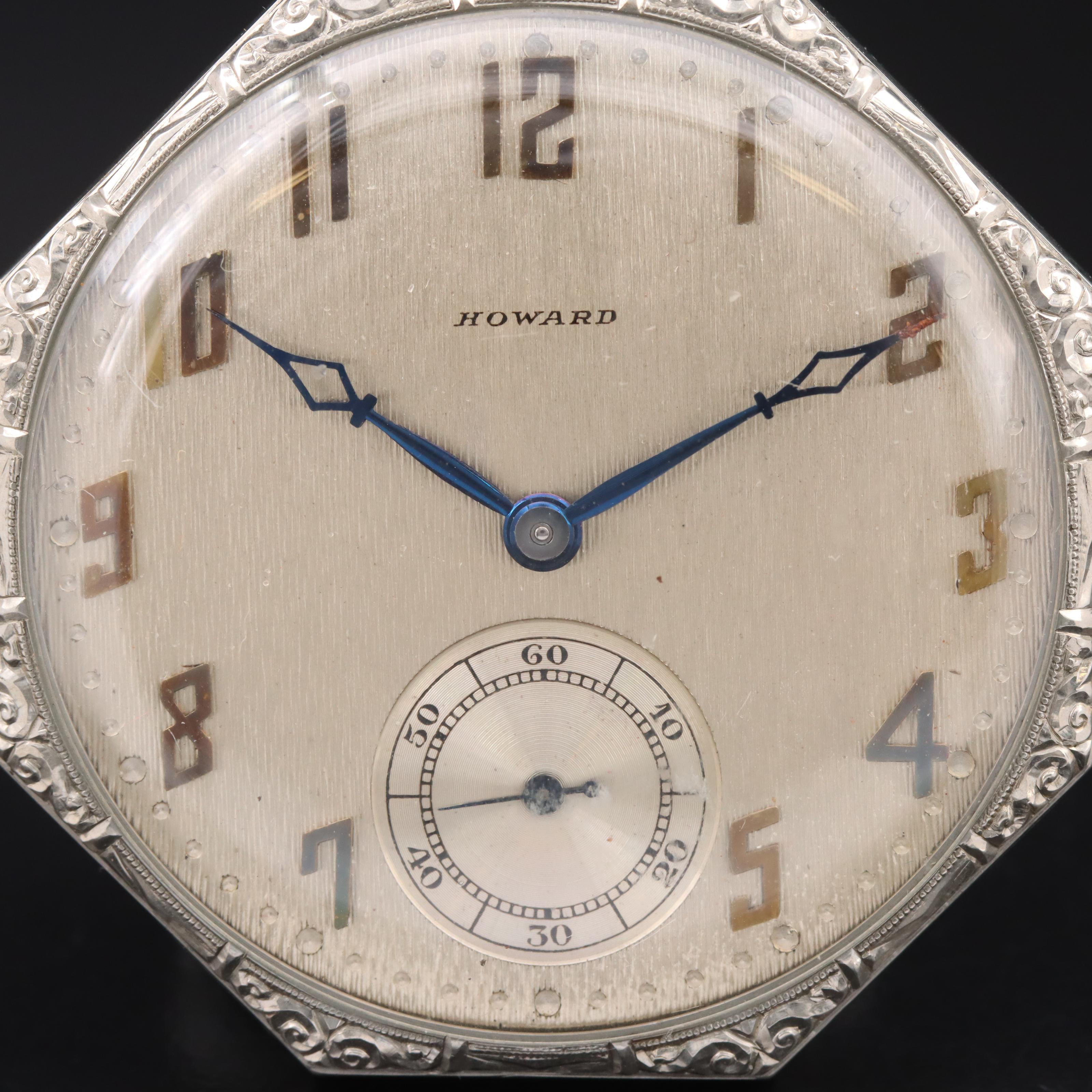 1924 14K E. Howard Octagonal Pocket Watch | EBTH