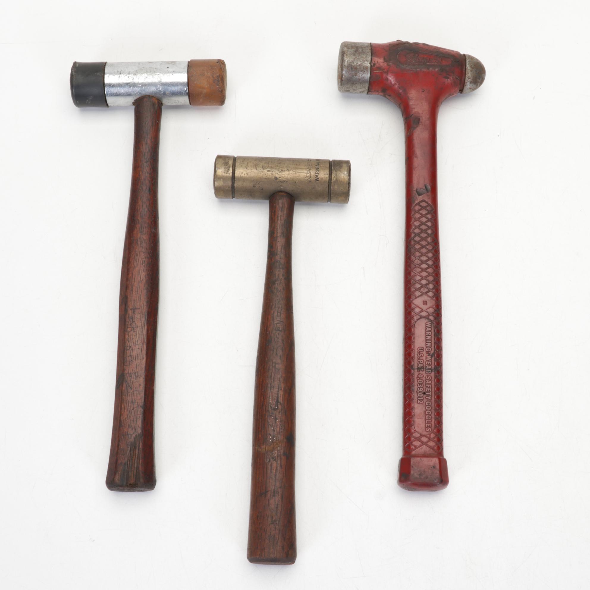 Snap-on and Other Plastic, Wood, and Metal Mallets and Ball Peen ...