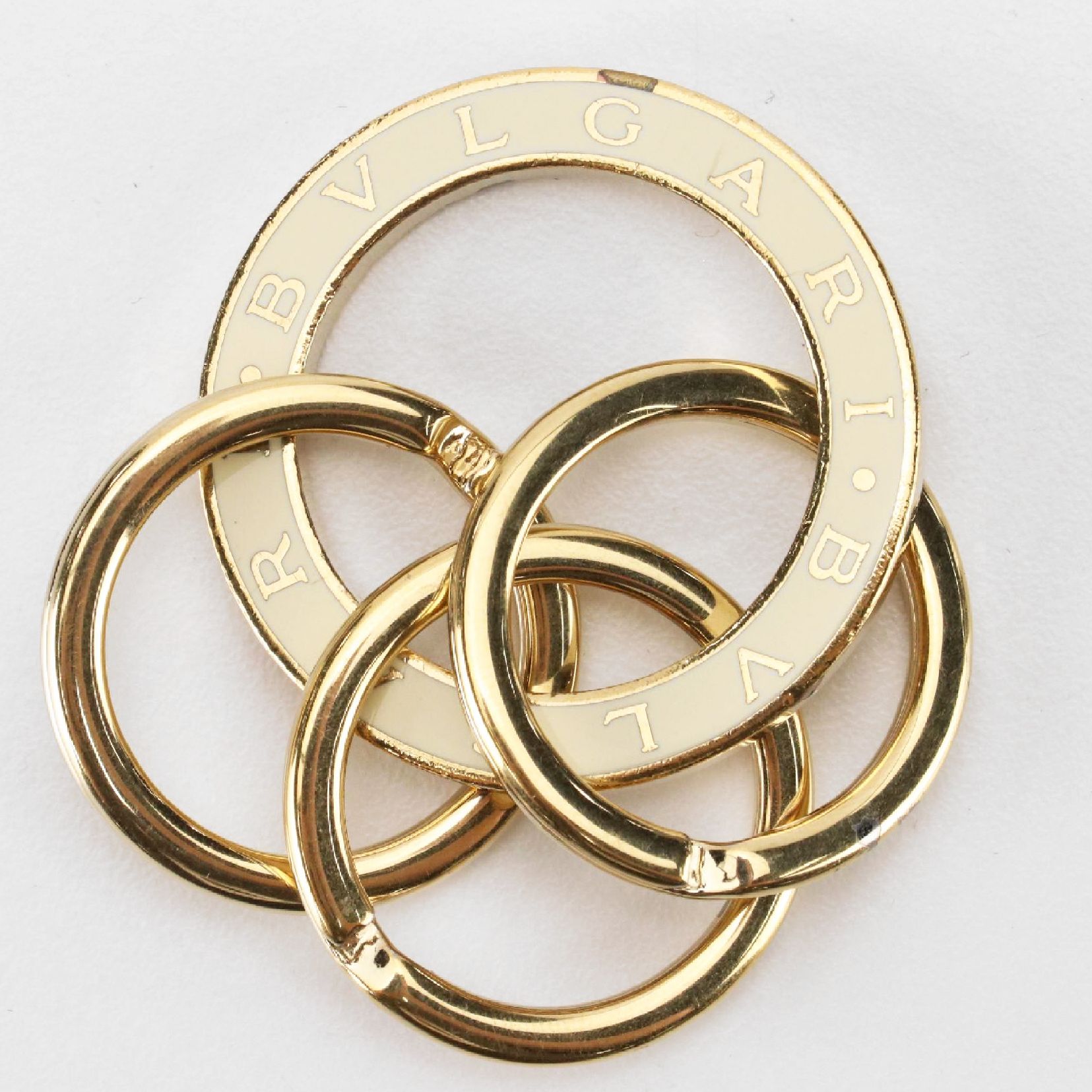 BVLGARI Three-Ring Key Ring with Enamel | EBTH