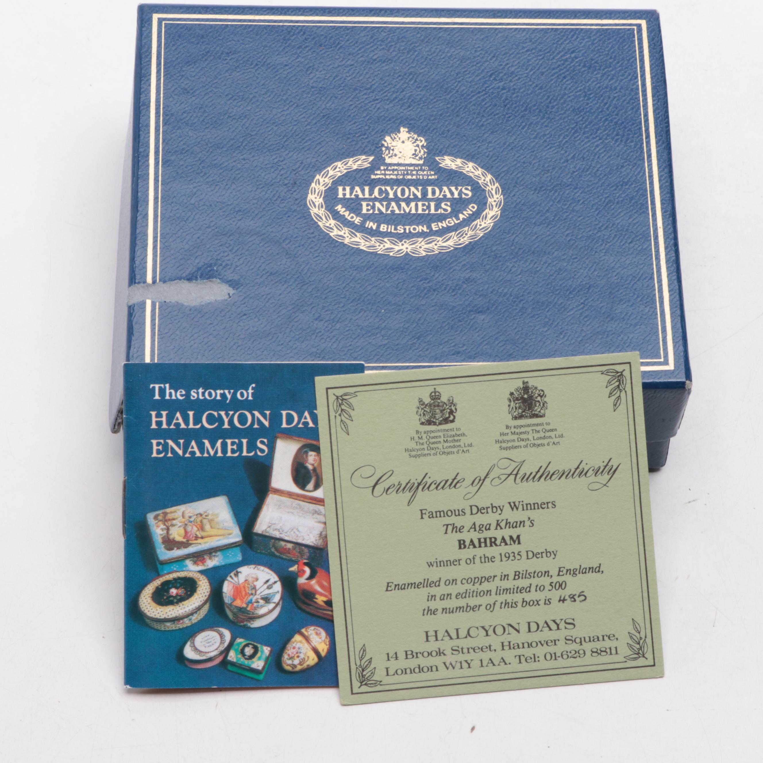 Halcyon Days Limited Edition "Bahram" Enameled Porcelain Trinket Box | EBTH