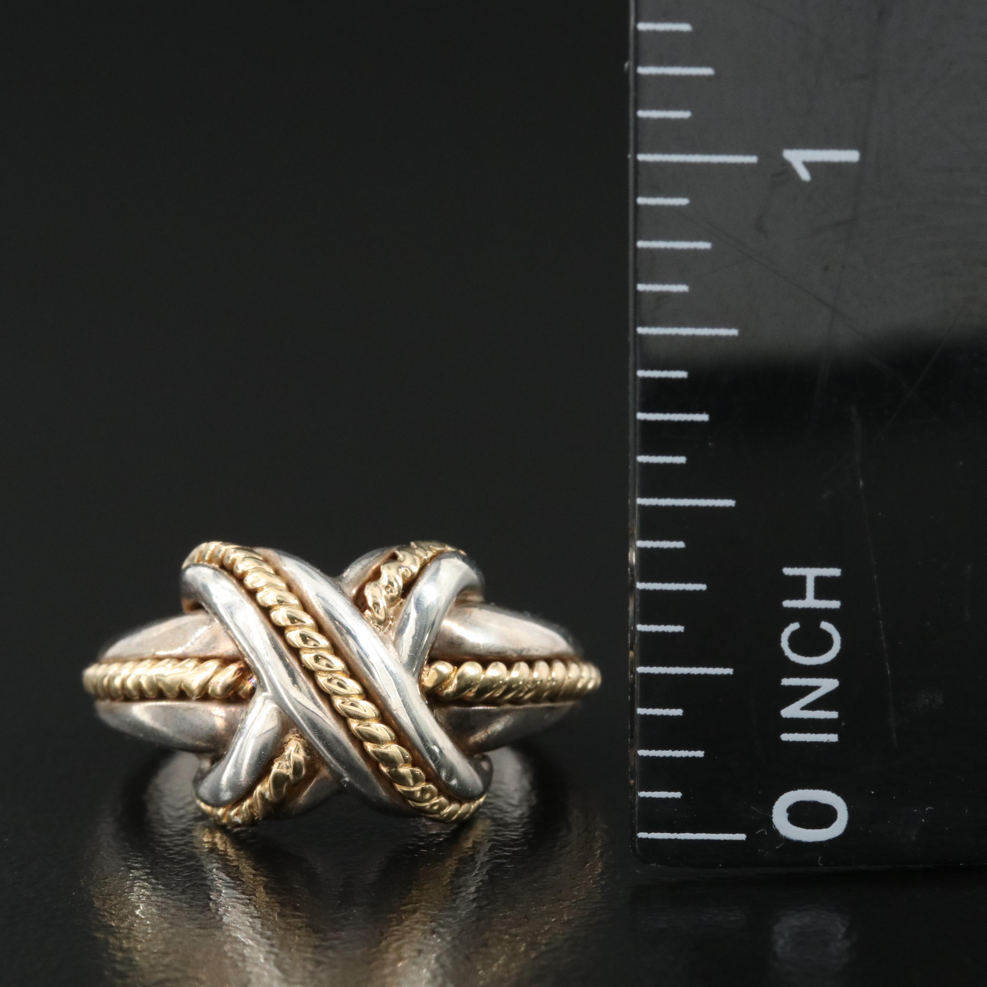 Tiffany & Co. Signature X Cross Ring in Sterling with 10K Accents | EBTH