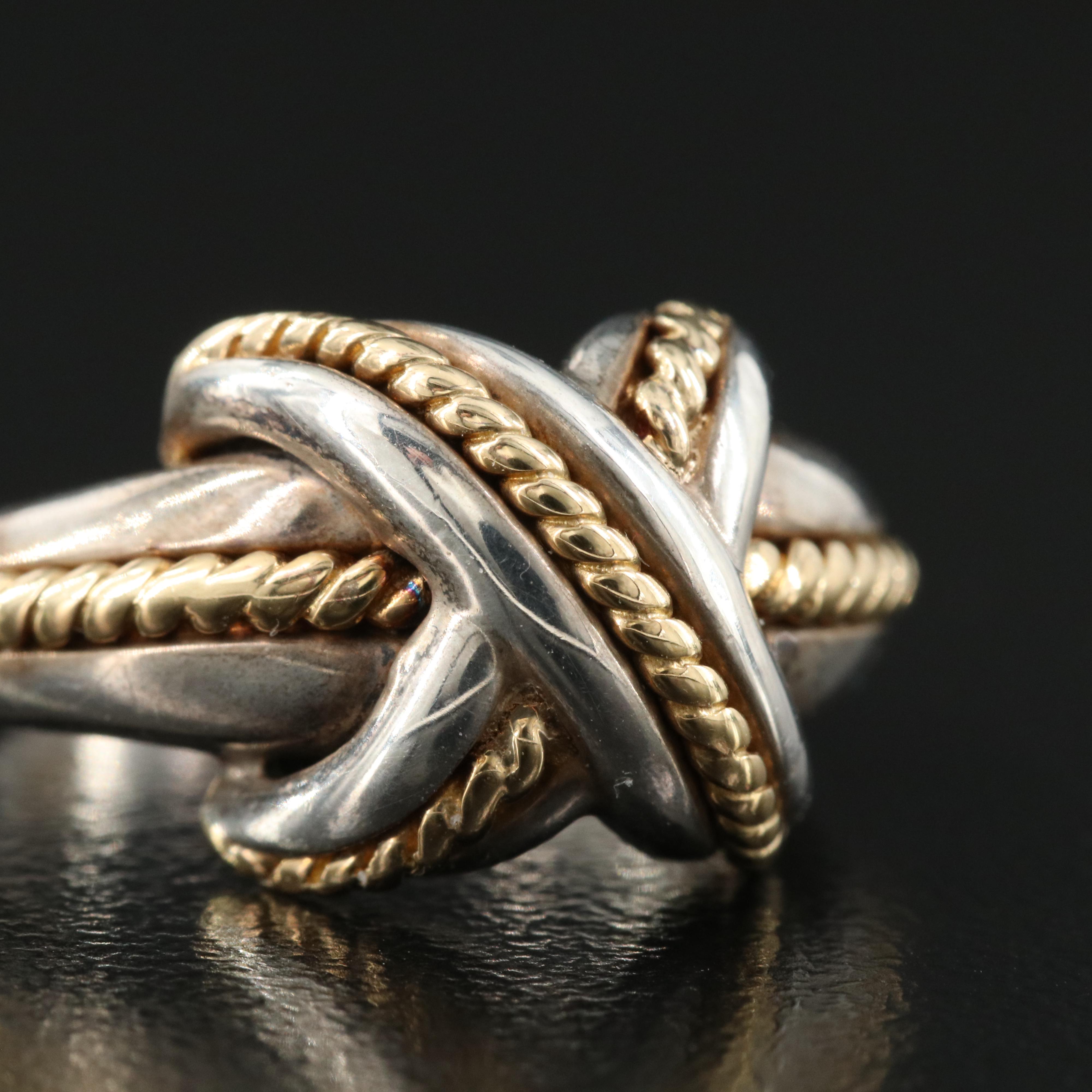 Tiffany & Co. Signature X Cross Ring in Sterling with 10K Accents | EBTH