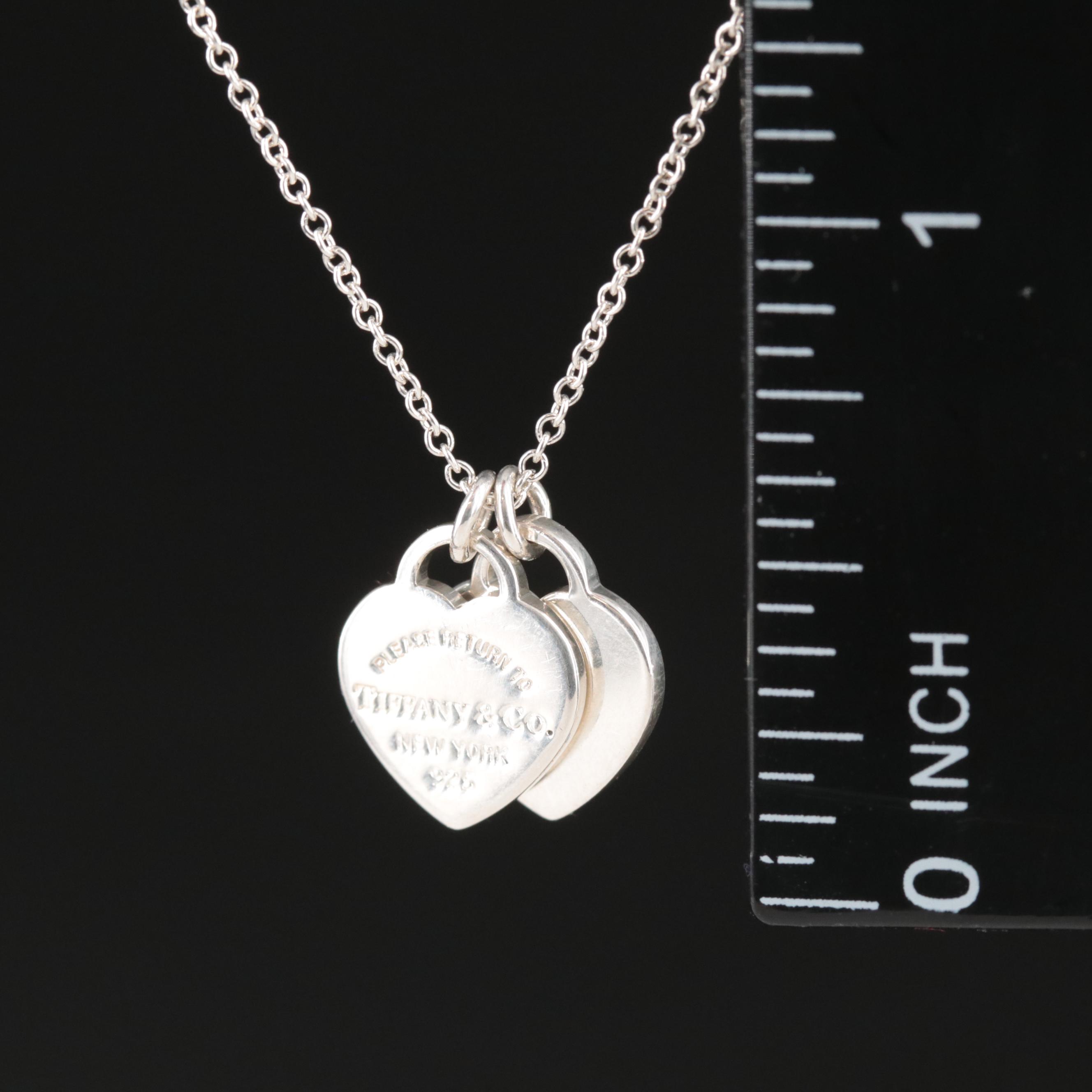 Tiffany & Co. "Return to Tiffany" Mini Double Heart Tag Pendant ...