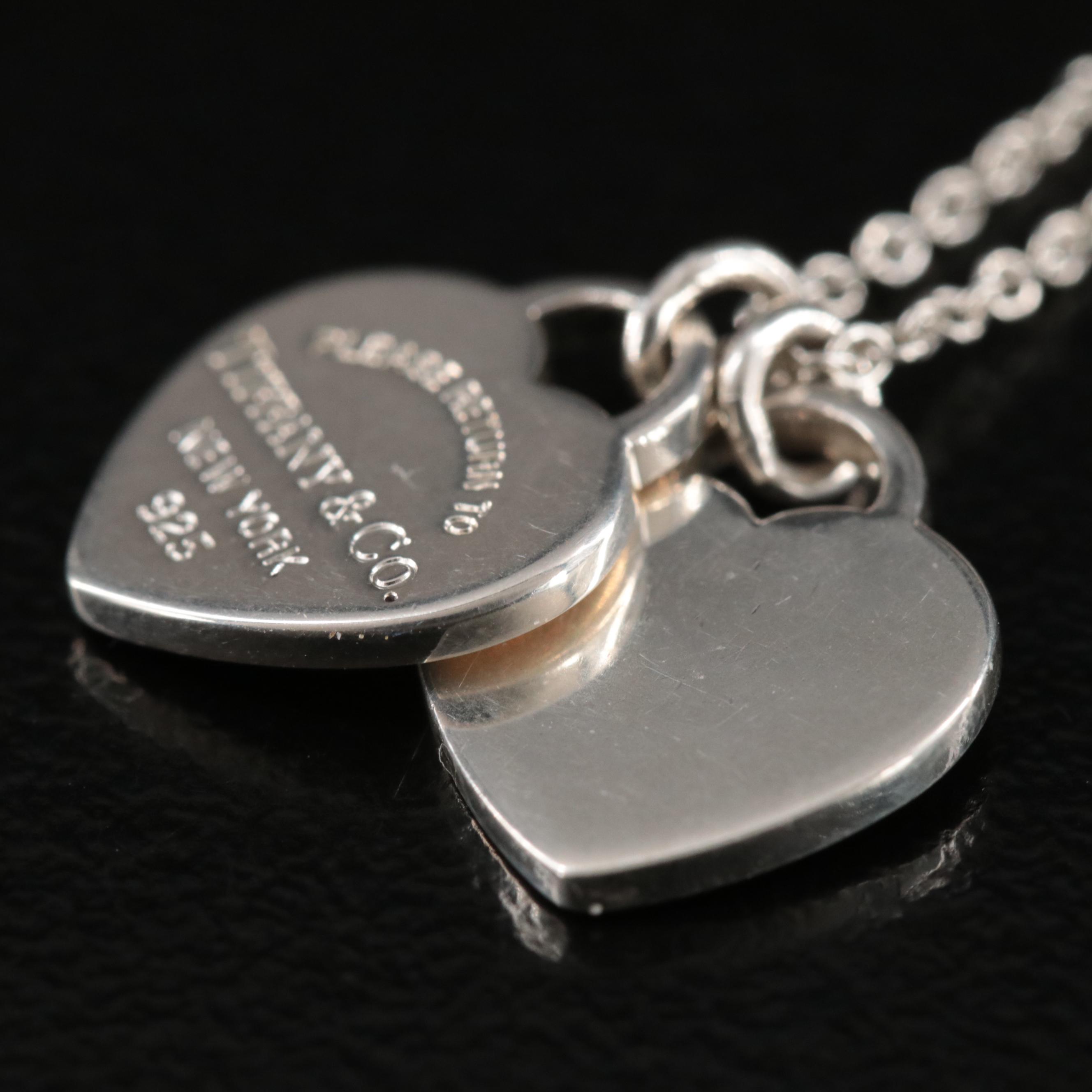 Double Heart Tag Pendant
