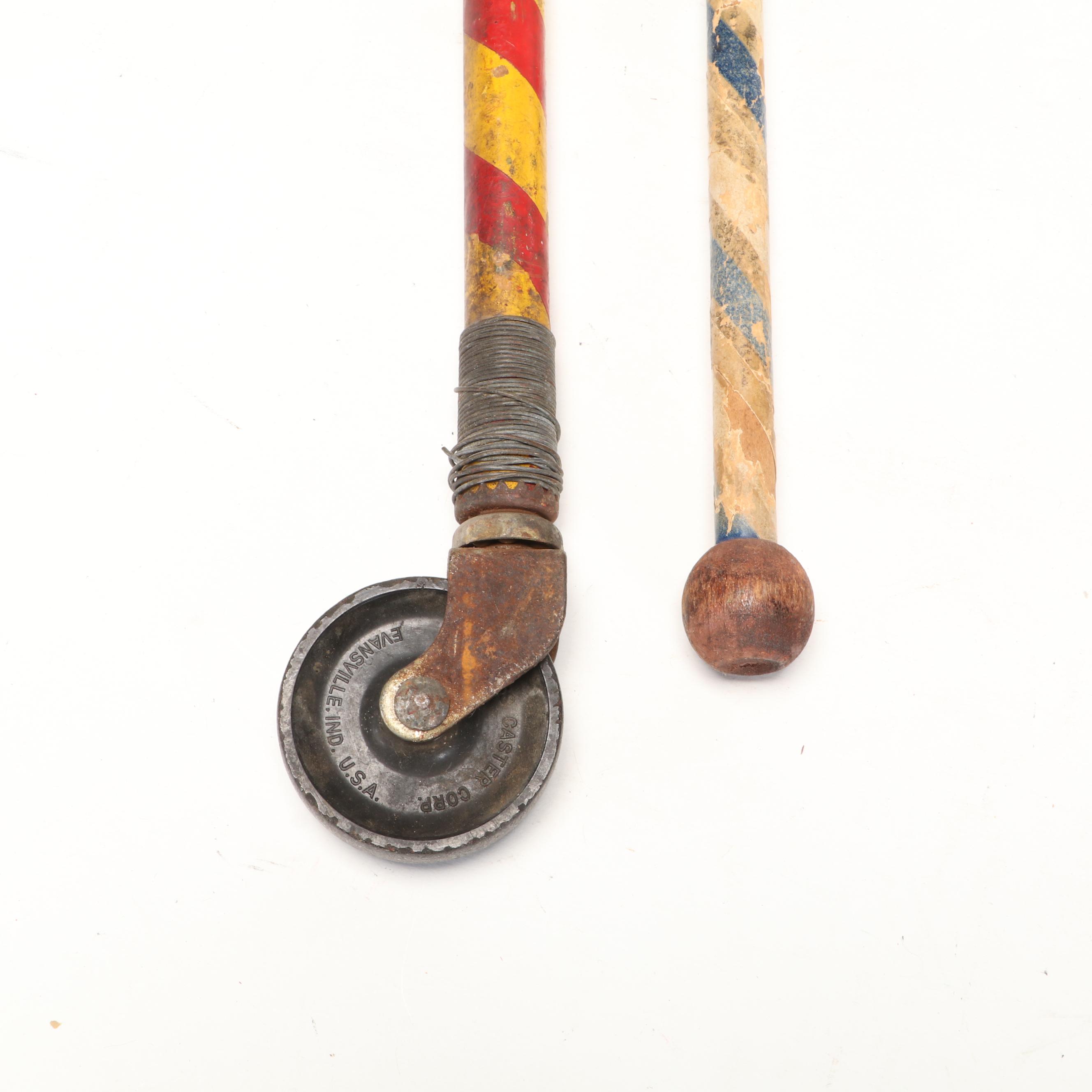 Spiral Painted Carnival Canes, Early to Mid-20th Century | EBTH