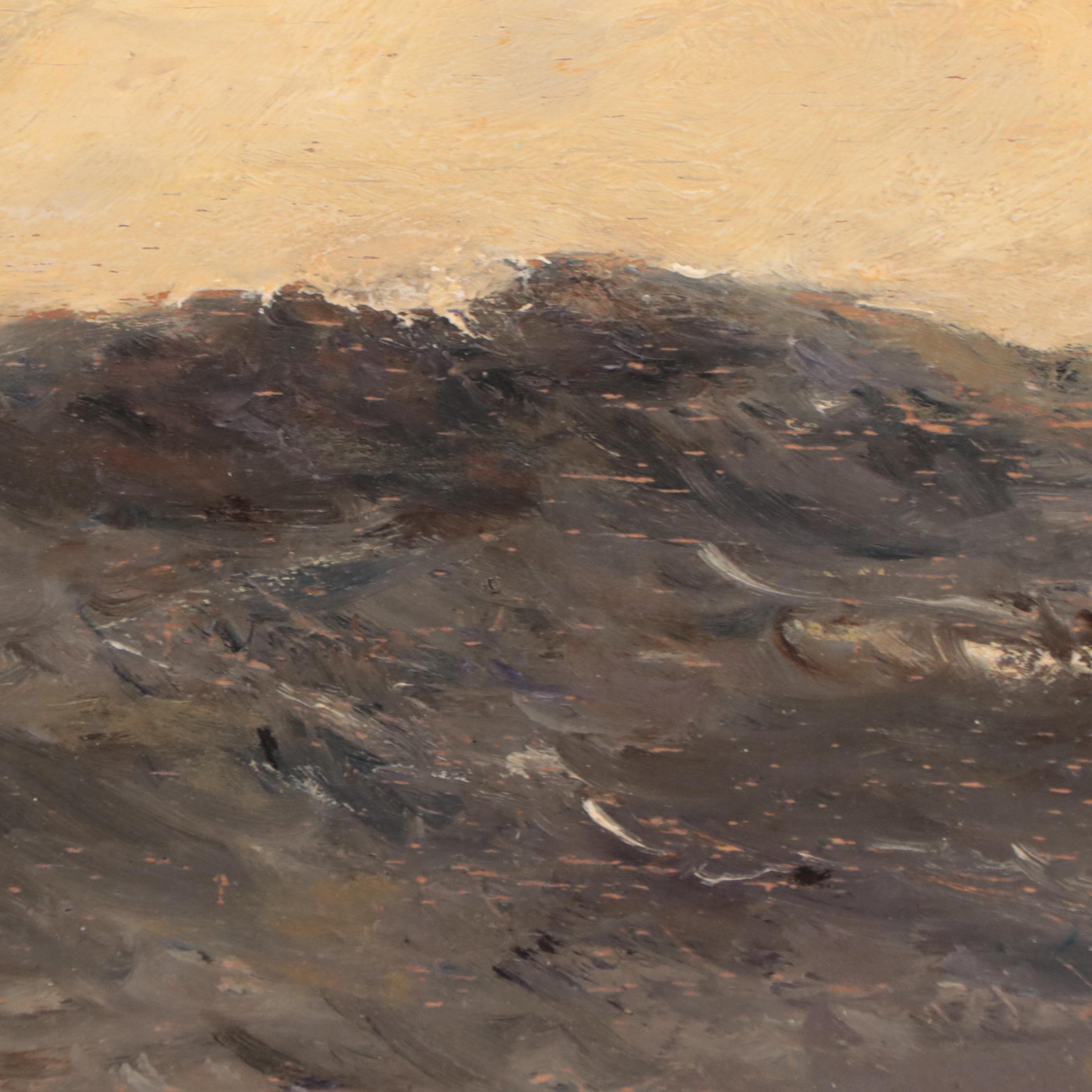 Johan Alexander Kruseman Oil Painting of Ocean "Open Sea," 1927 | EBTH