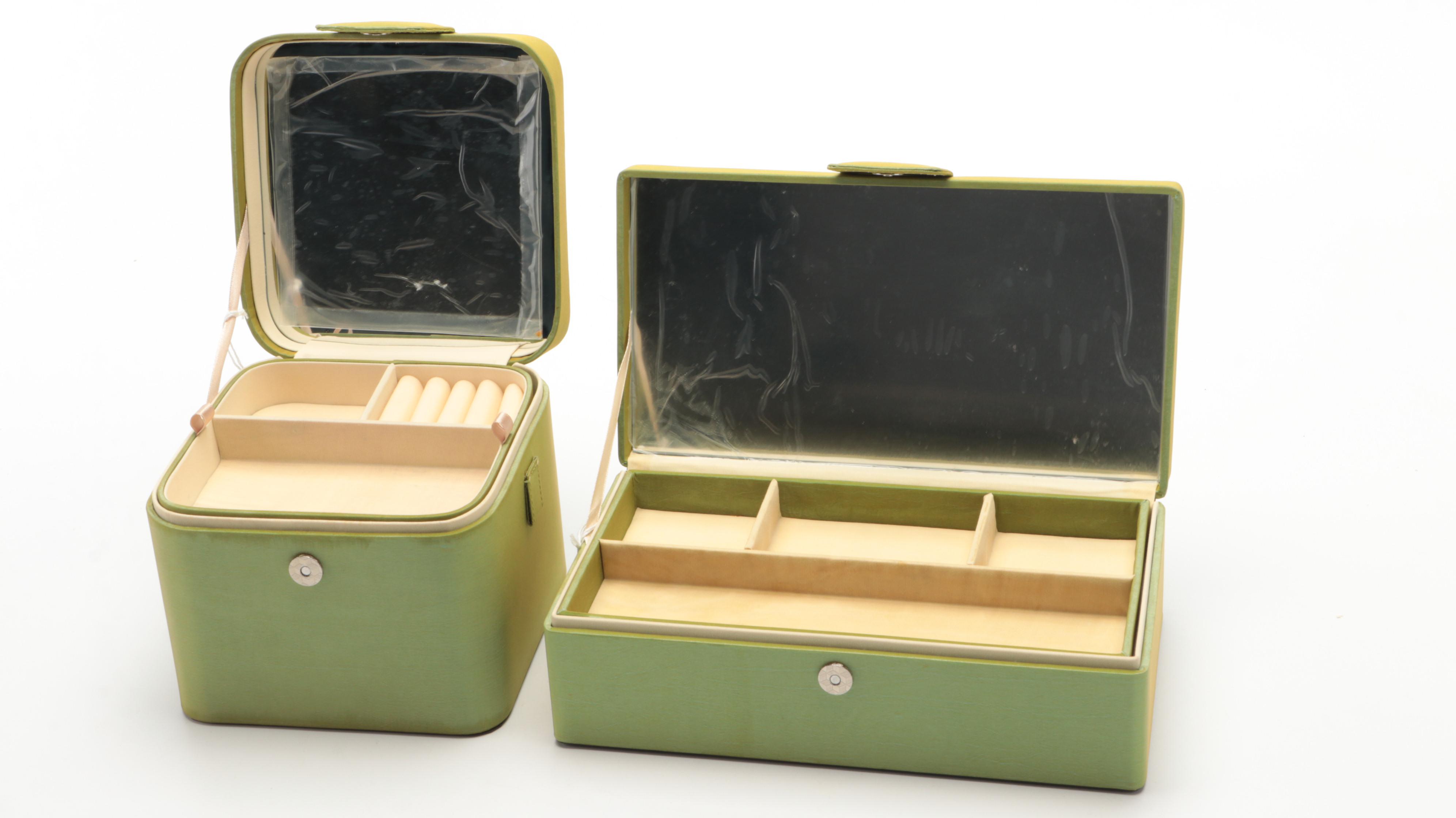 Rowallan Green Jewelry Boxes with Mirrors | EBTH