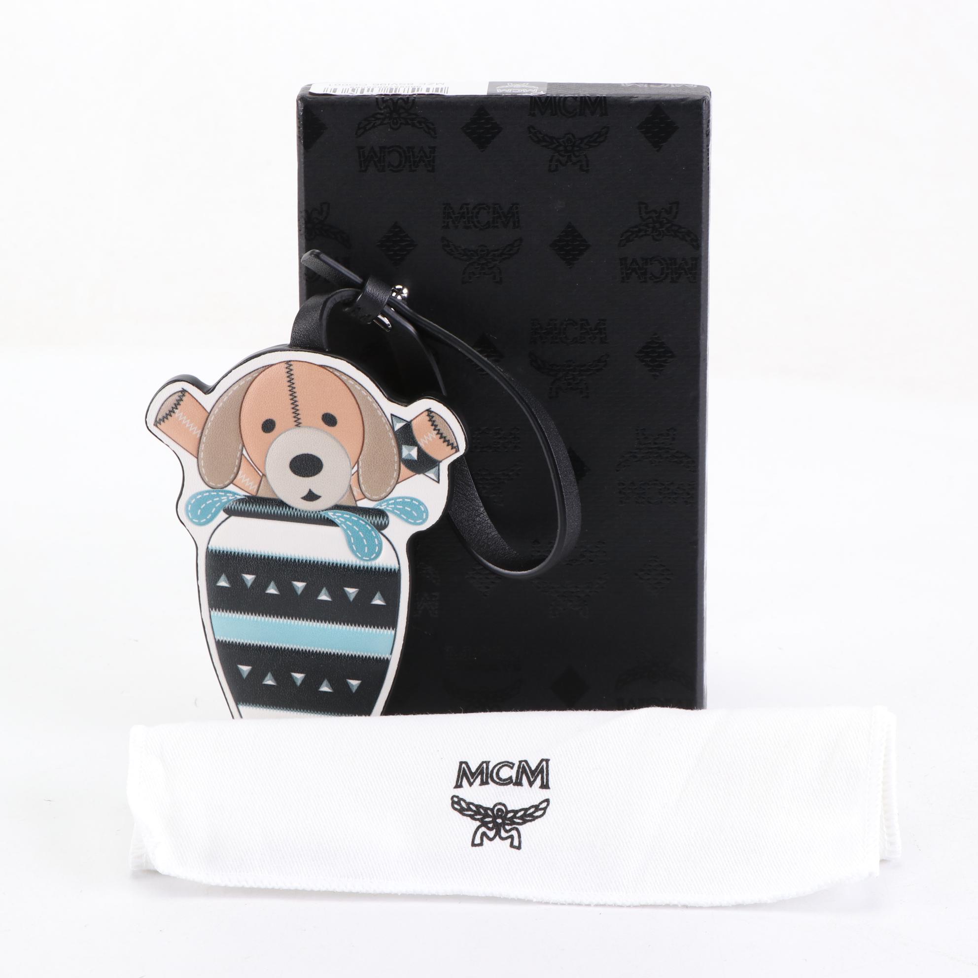 MCM Bag Charm in Leather and Cognac Visetos with Box | EBTH