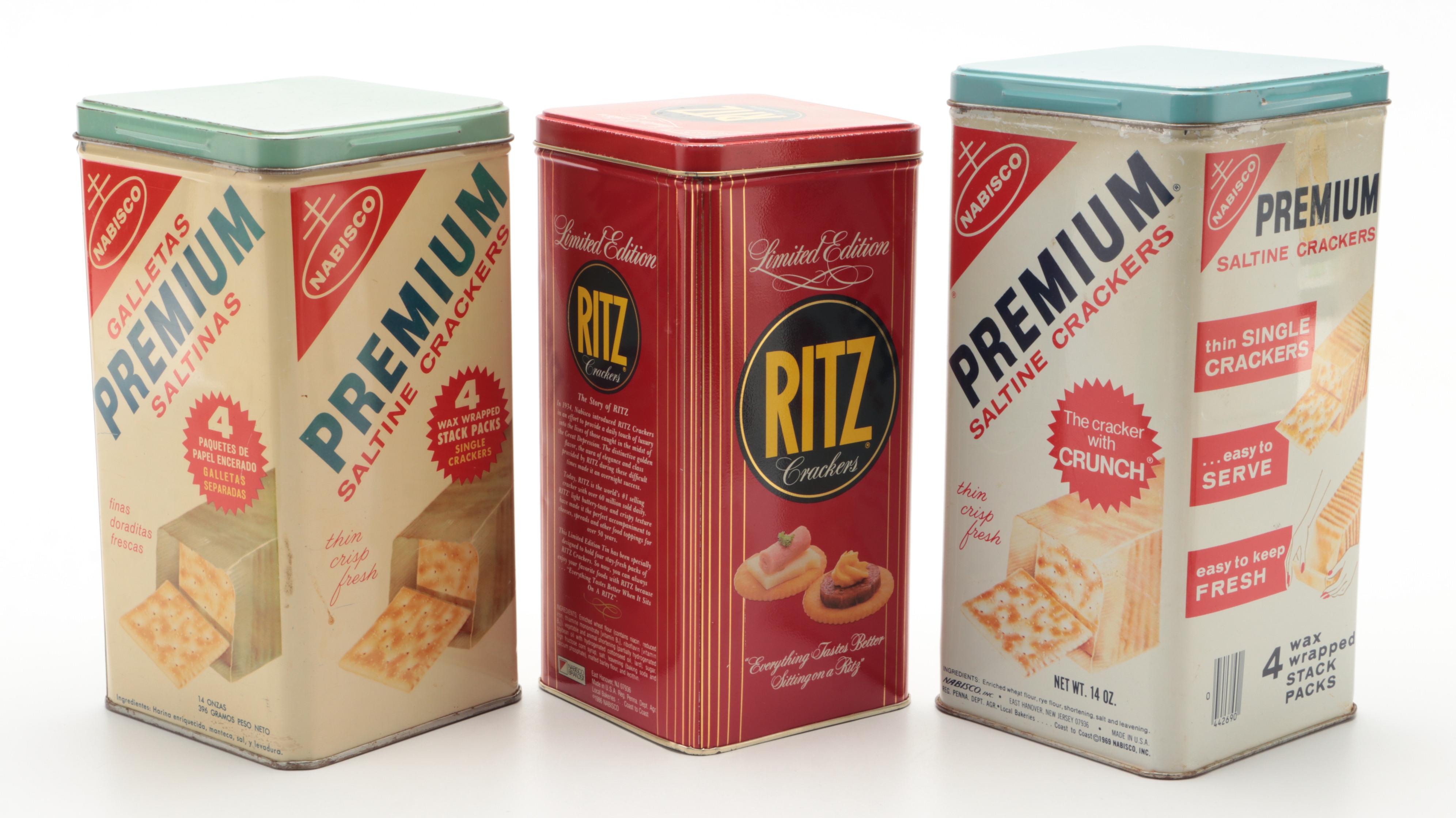 Ritz Cracker Tin with Hygeia Screw Top Bottles, Soup Mugs, and More | EBTH