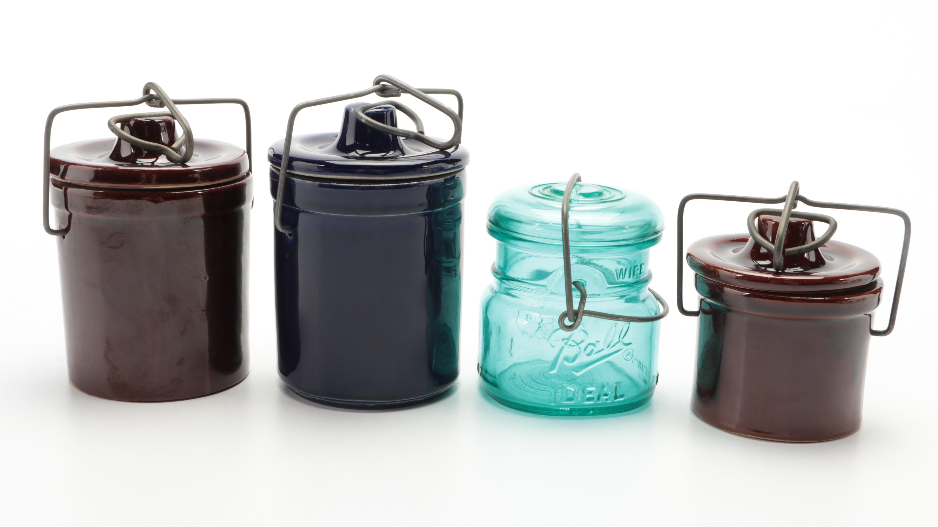 Ritz Cracker Tin with Hygeia Screw Top Bottles, Soup Mugs, and More | EBTH