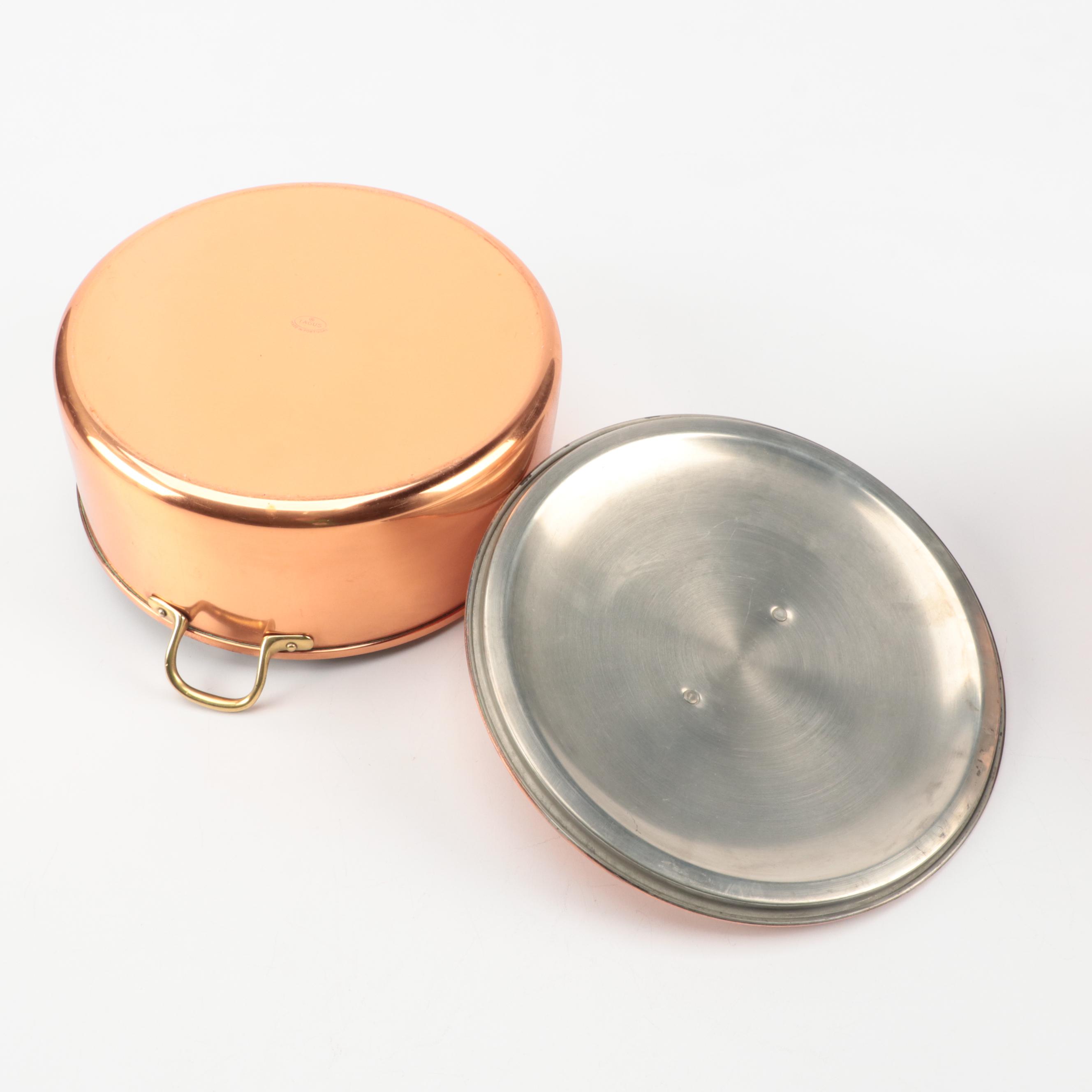 Tagus Copper Pot with Copper Pedestal Colander | EBTH