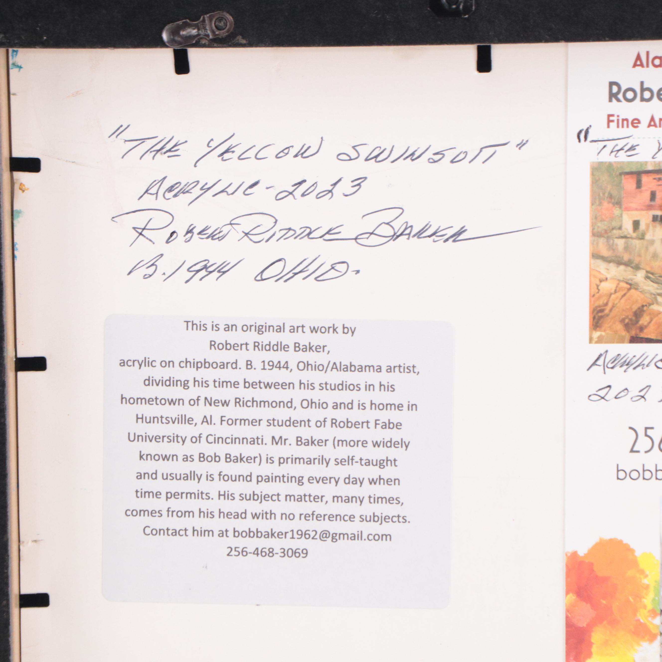 Robert Riddle-Baker Acrylic Painting "The Yellow Swim Suit," 2023 | EBTH