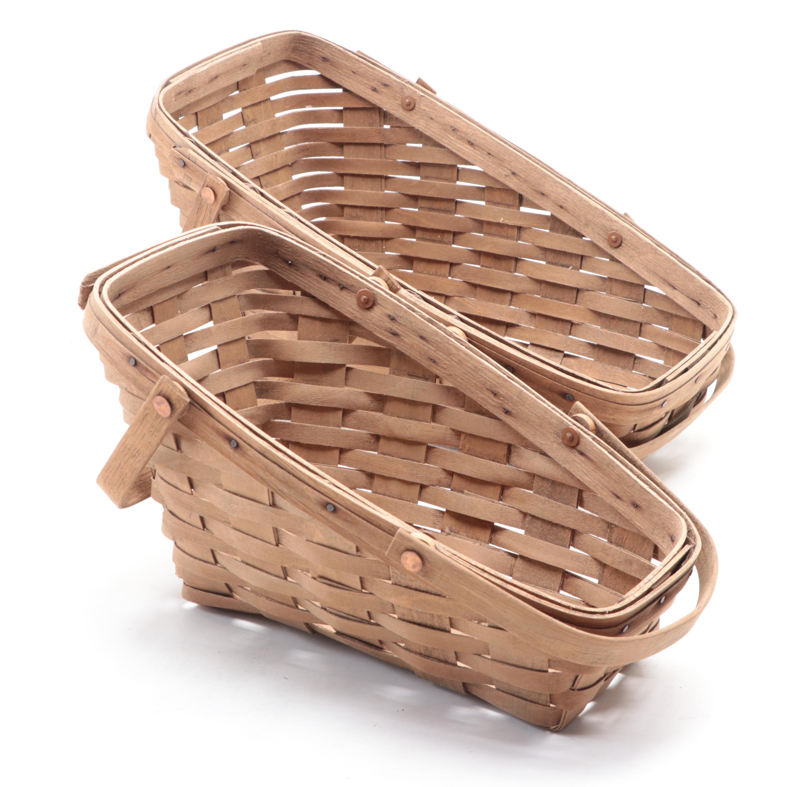 Longaberger Handmade Woven Maple Baskets With Other Baskets | EBTH