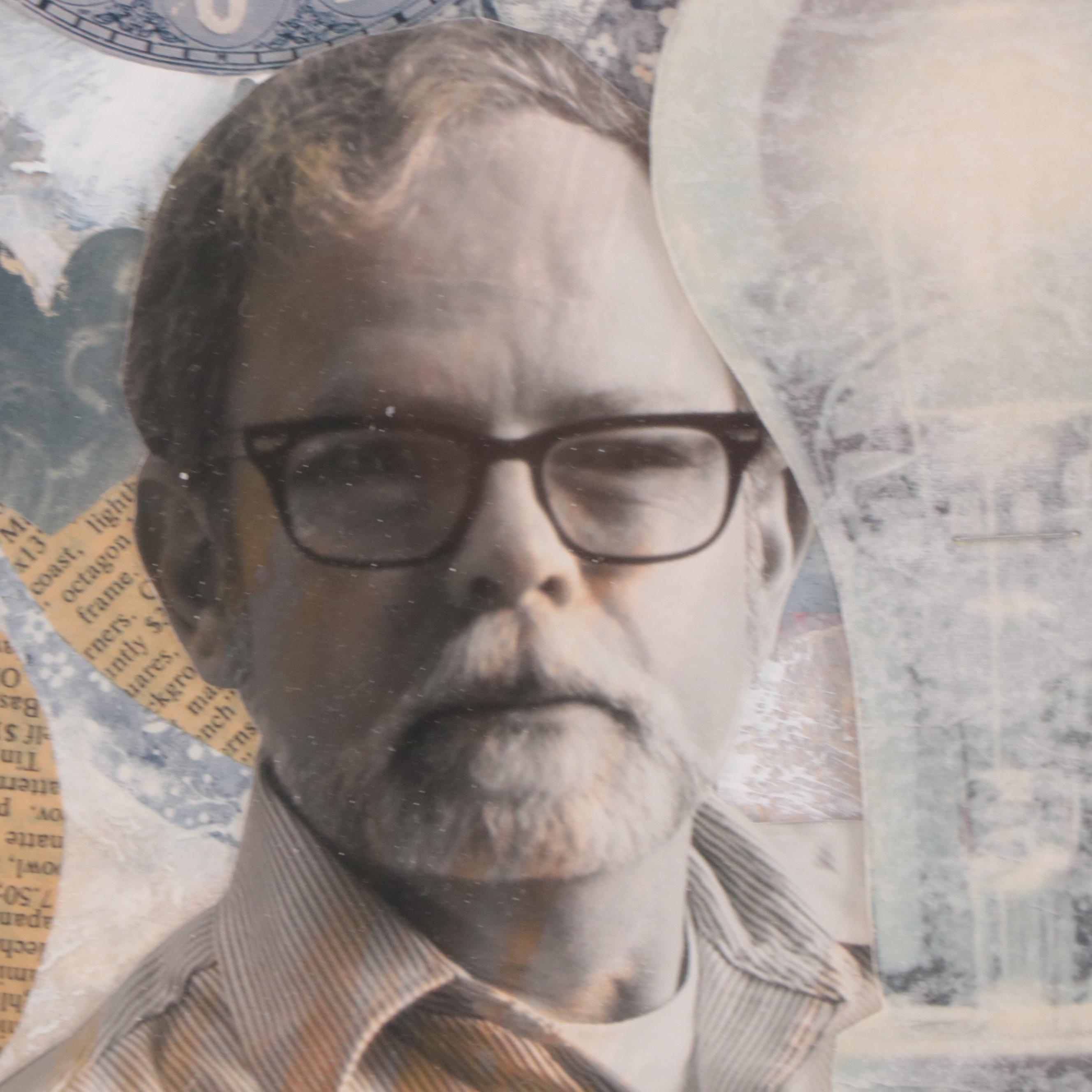 Elmer Ruff Mixed Media Paper Collage Self-Portrait, 1984-94 | EBTH