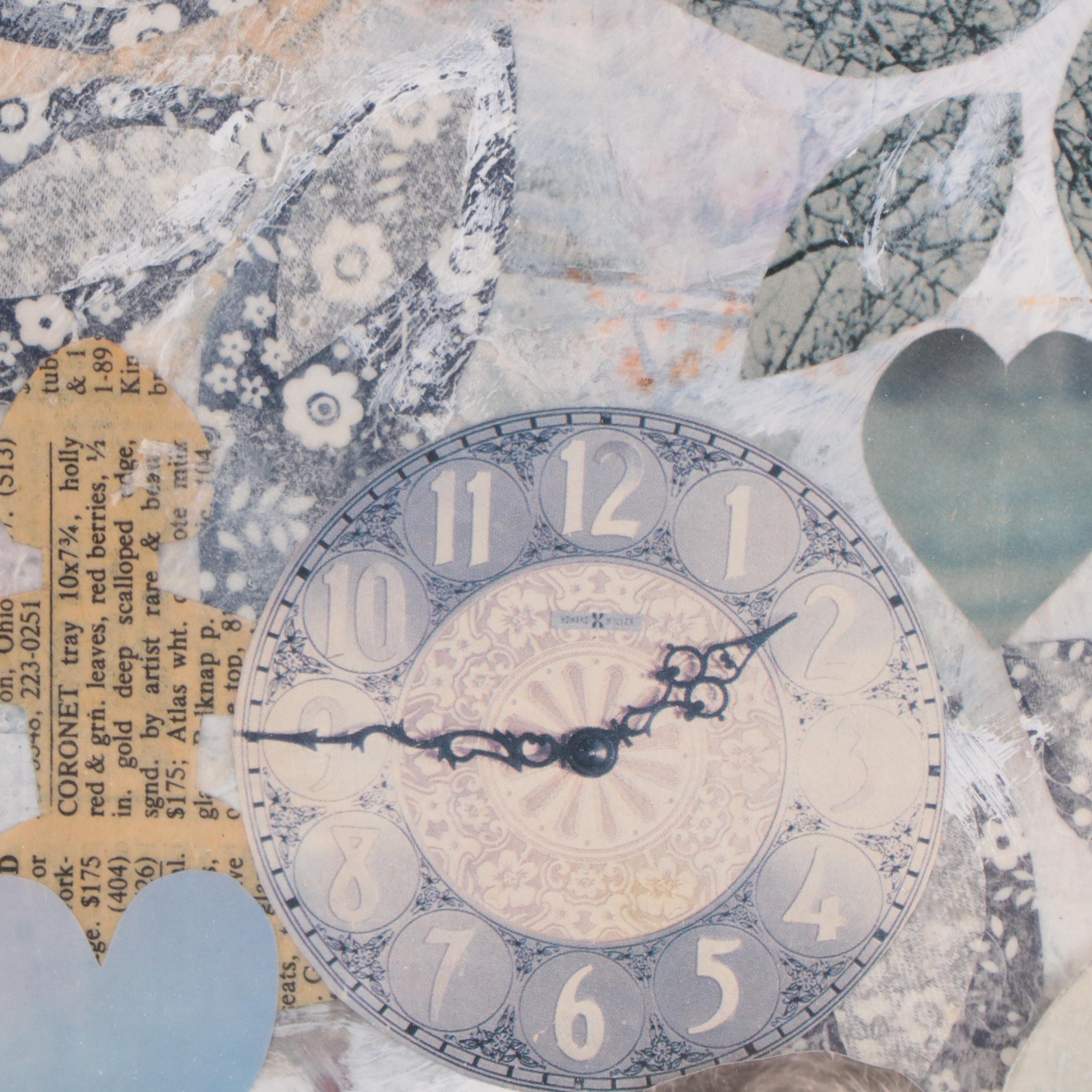 Elmer Ruff Mixed Media Paper Collage Self-Portrait, 1984-94 | EBTH