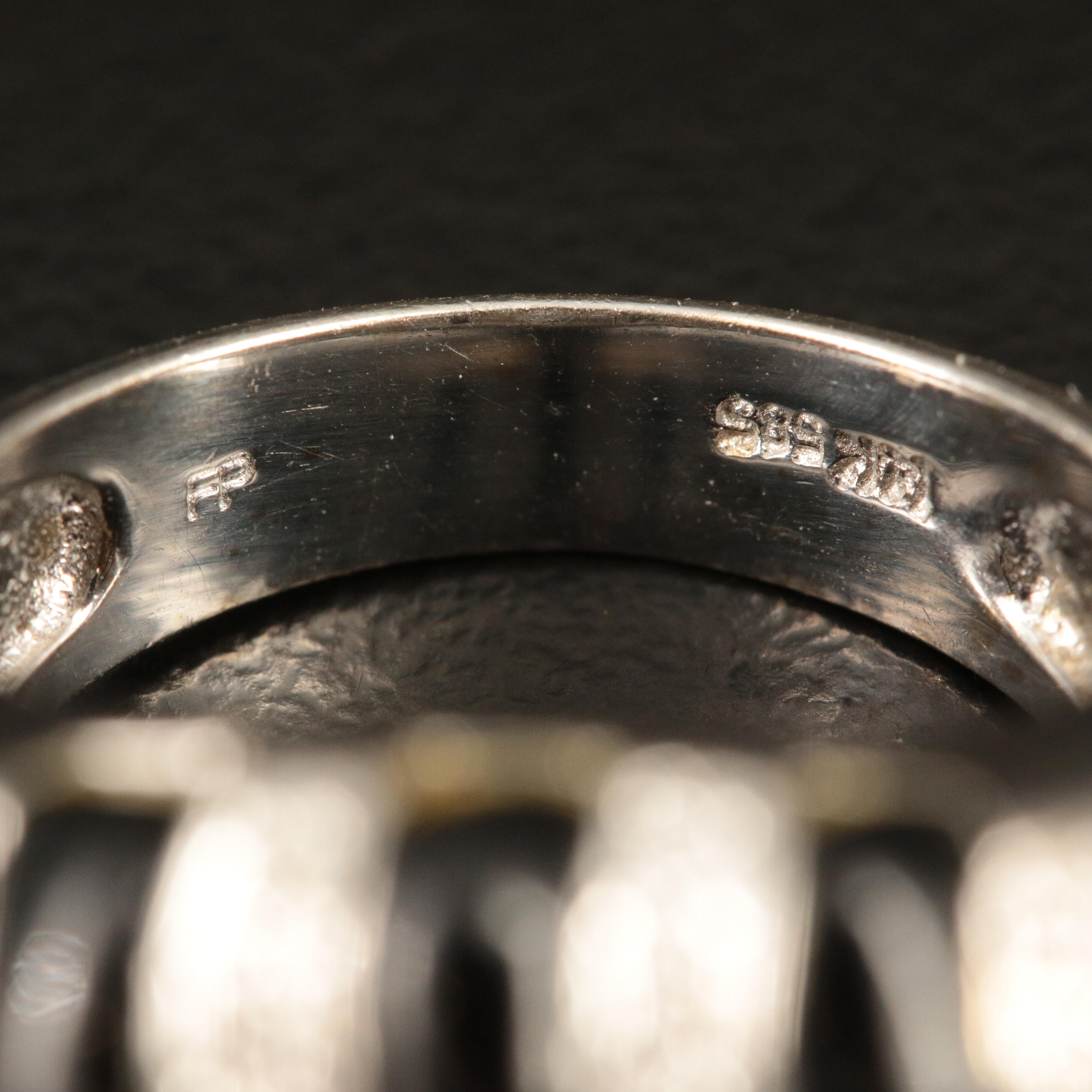 14K Diamond and Enamel Wave Ring | EBTH