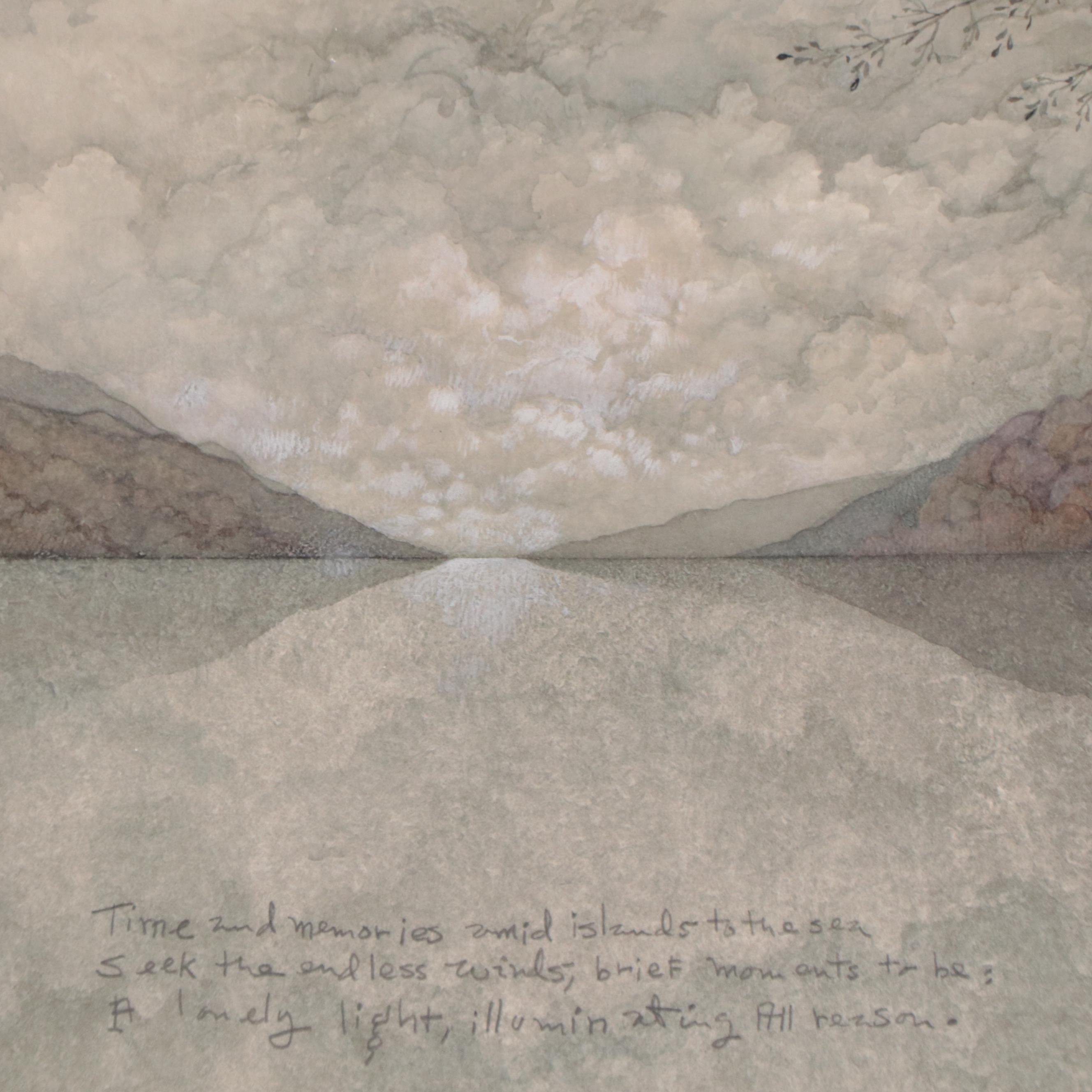 Elmer Ruff Watercolor Painting of a Mountainous Landscape, 1971 | EBTH