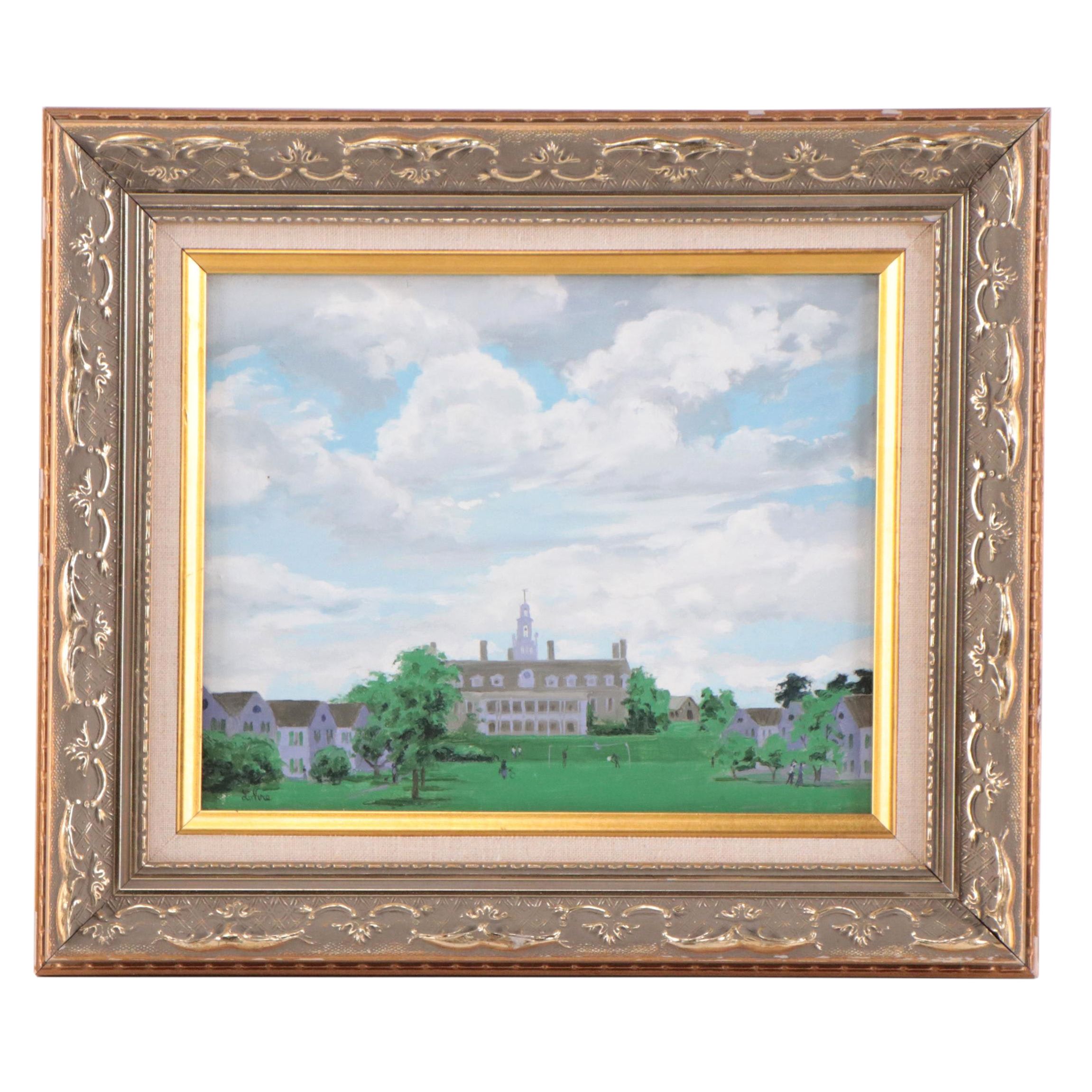 Tom Lohre Oil Painting "Bennington College, Vermont," 1992 | EBTH