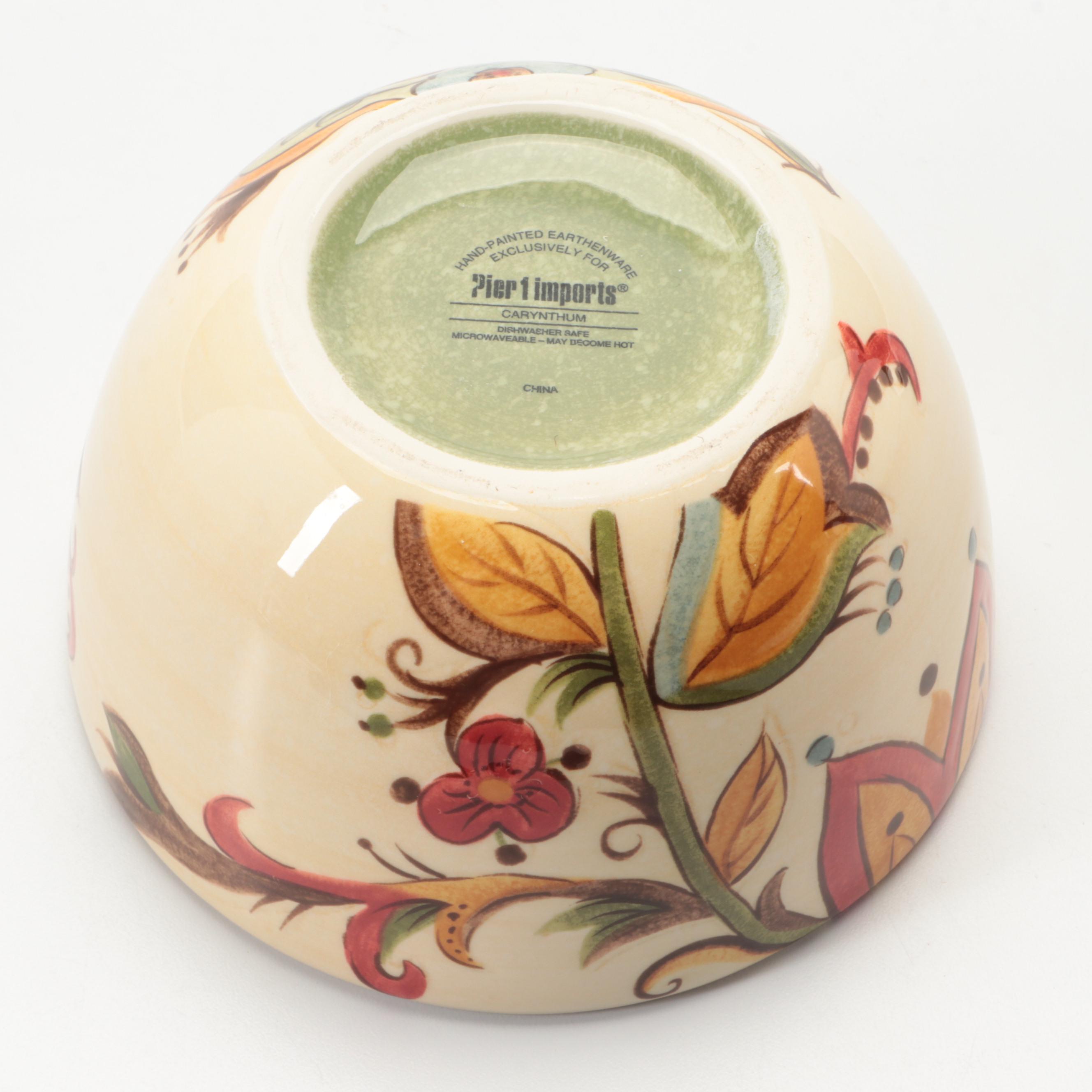 Pier 1 Imports "Carynthum" Hand-Painted Earthenware Dinnerware | EBTH