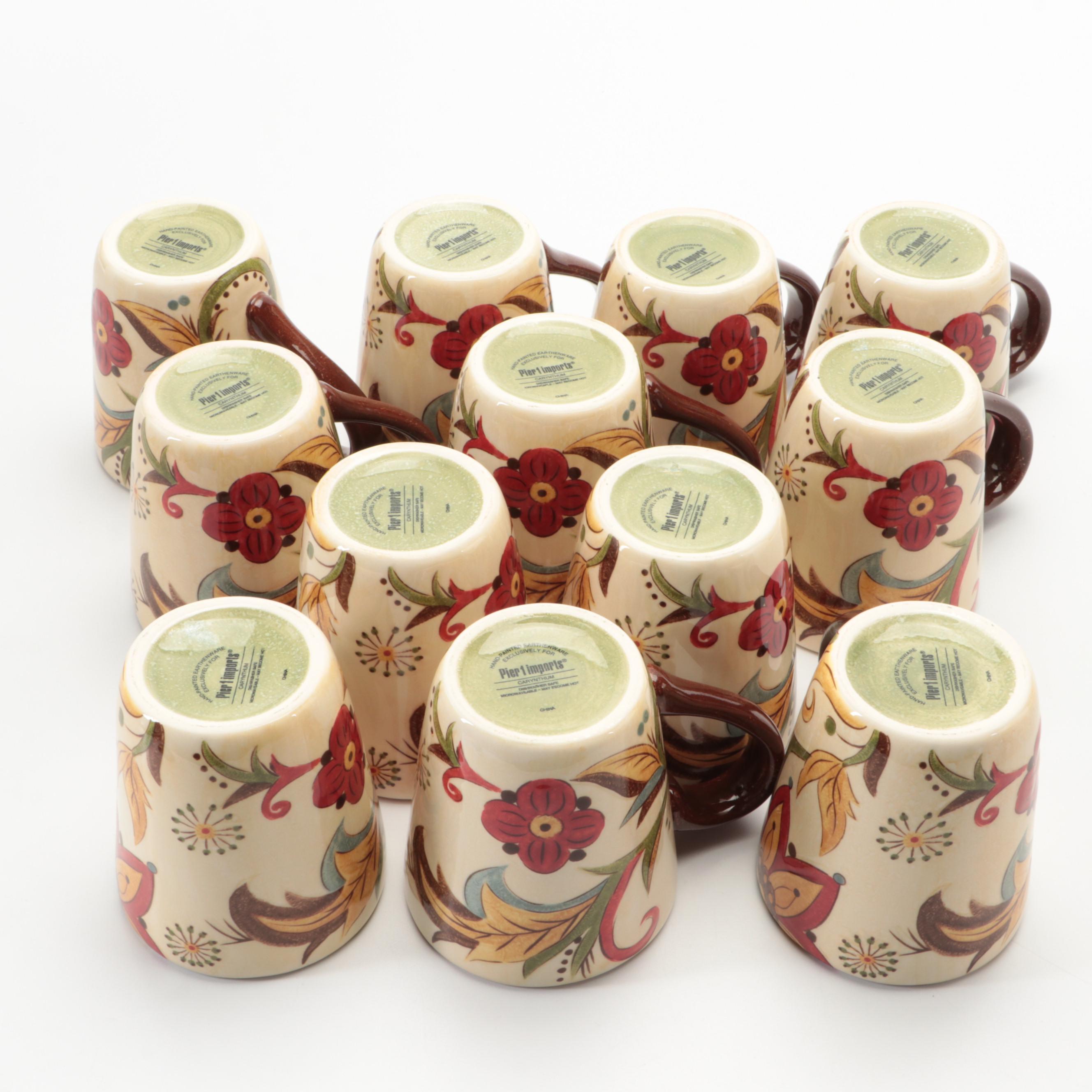Pier 1 Imports "Carynthum" Hand-Painted Earthenware Dinnerware | EBTH