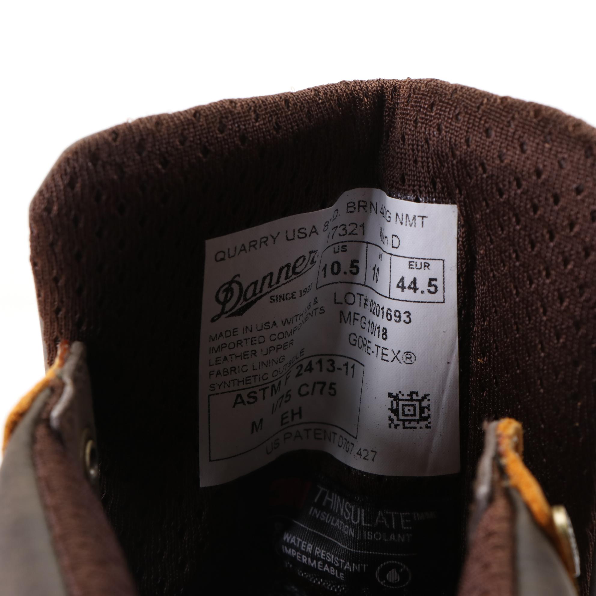 Men's Danner Quarry 8" Nubuck Leather Boots with Composite Toe and Box ...