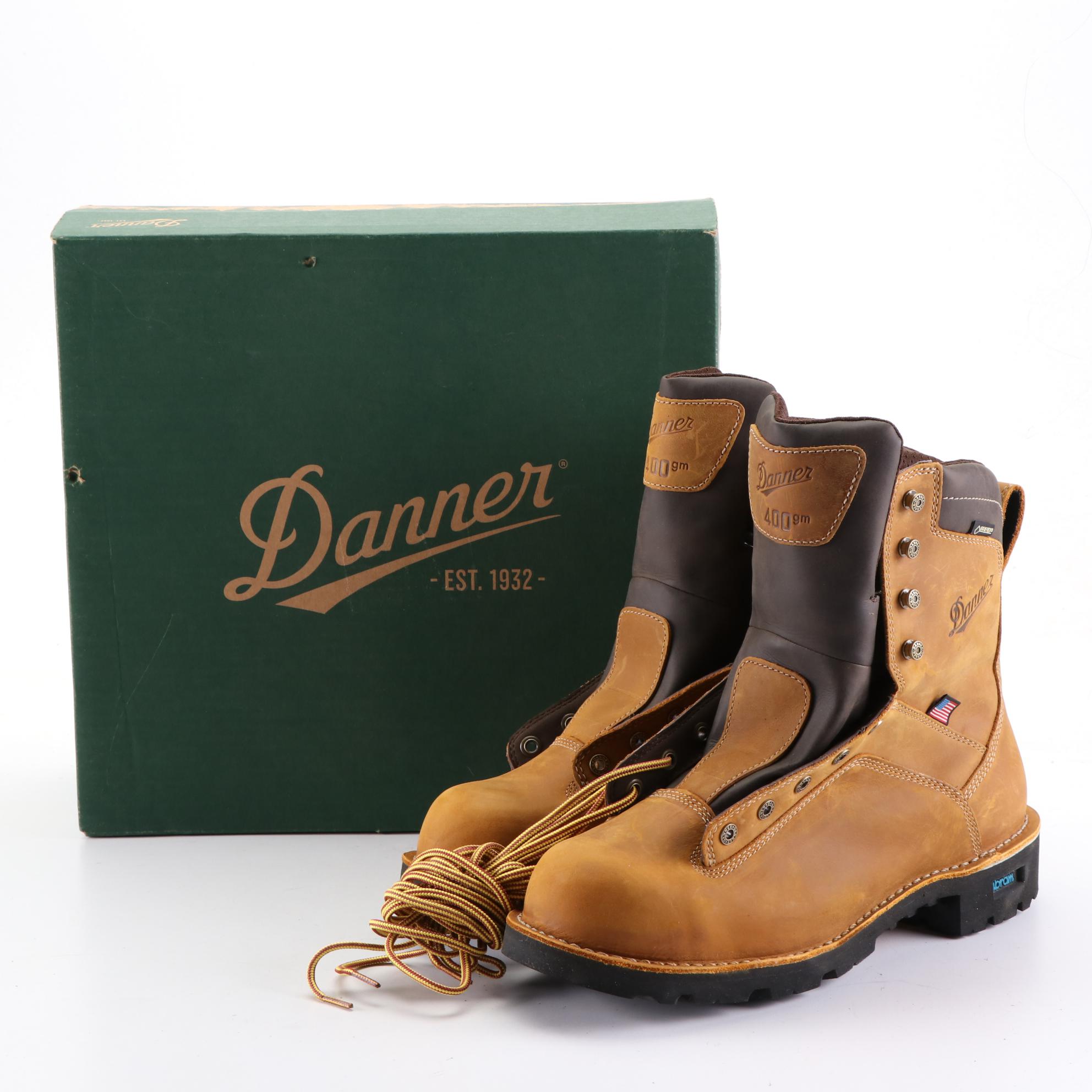 Men's Danner Quarry 8" Nubuck Leather Boots with Composite Toe and Box ...