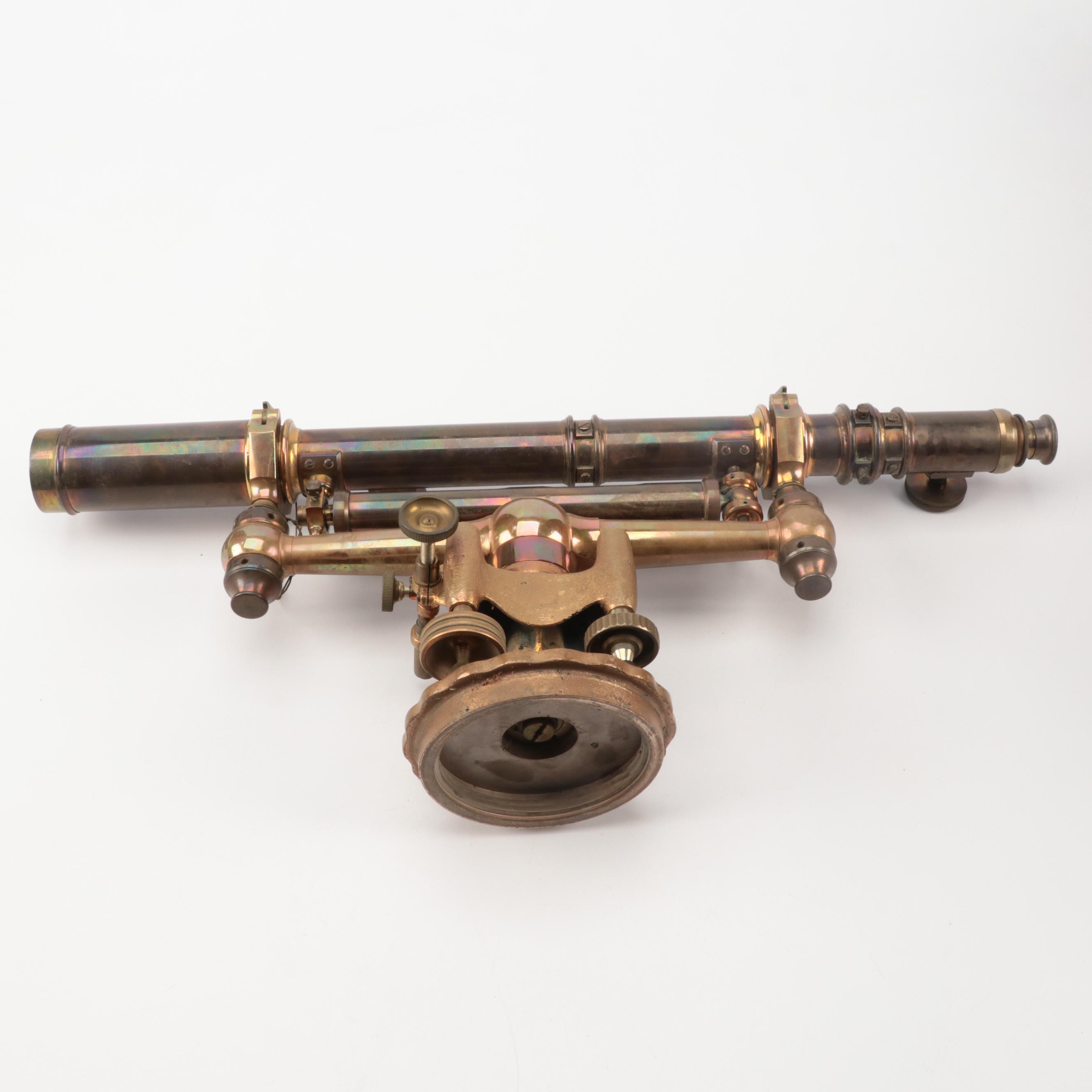 W. & L. E. Gurley Brass Survey Transit with Case, Early 20th Century | EBTH