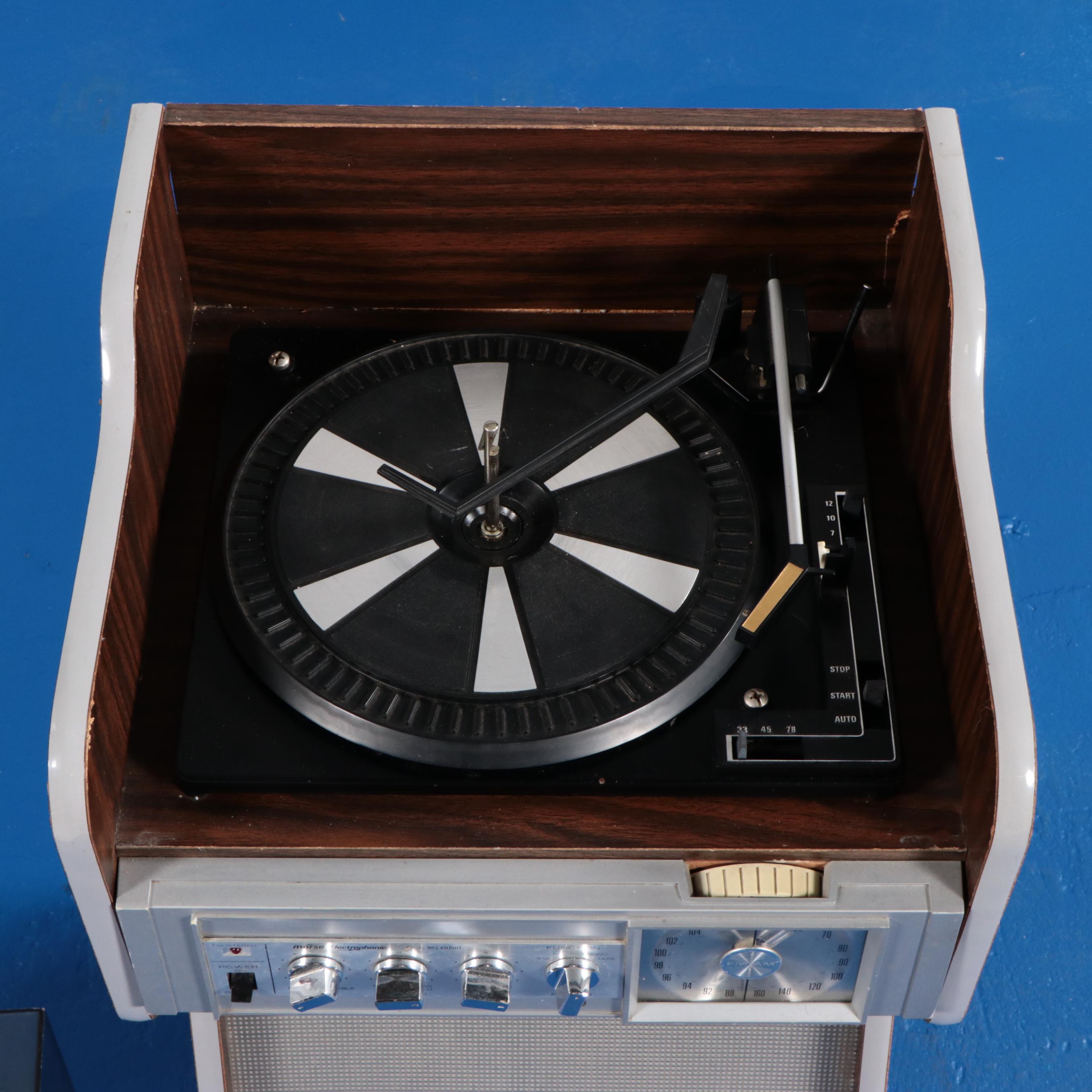 Morse Electrophonic Stereo Record Player and Radio with Light Display ...