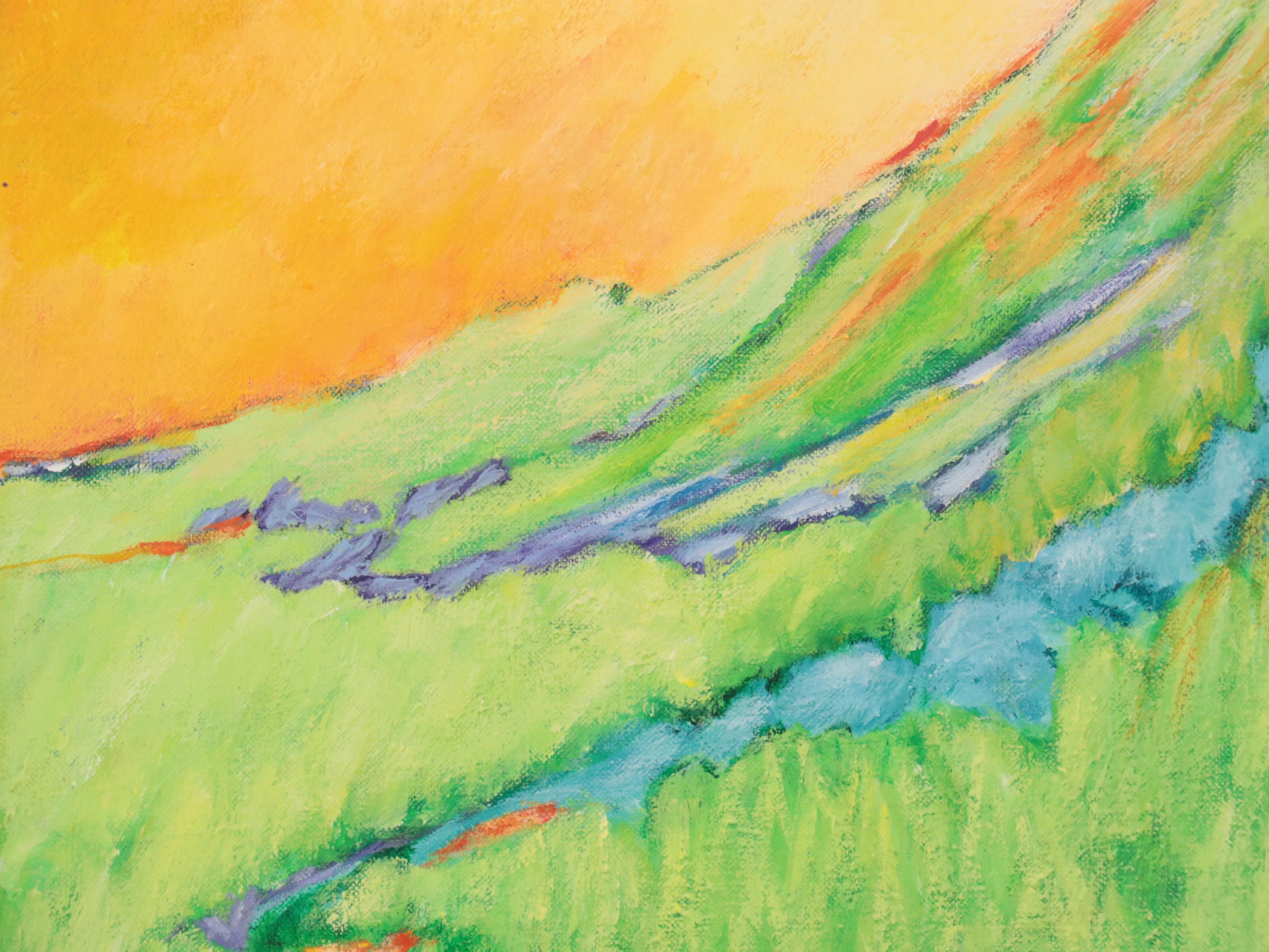 Elsie Kay Harris Acrylic Painting "Blue Spruce Sunrise," 21st Century ...