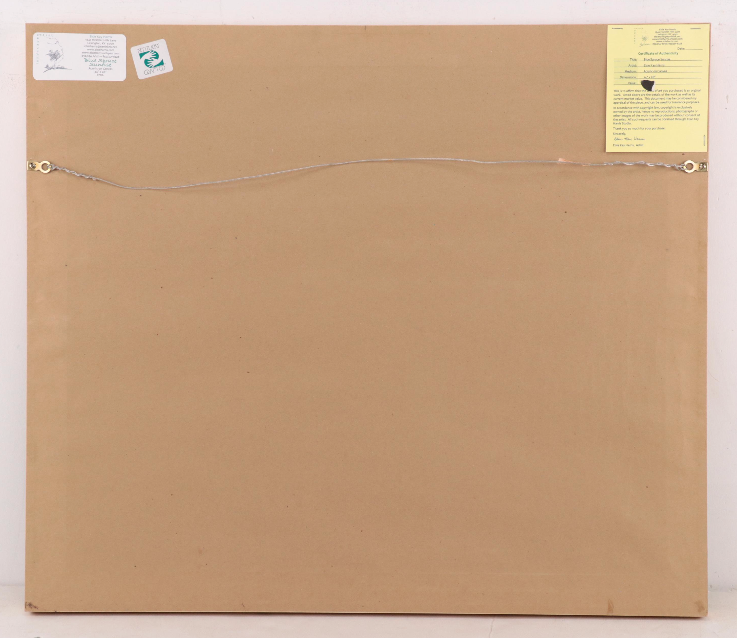 Elsie Kay Harris Acrylic Painting "Blue Spruce Sunrise," 21st Century ...