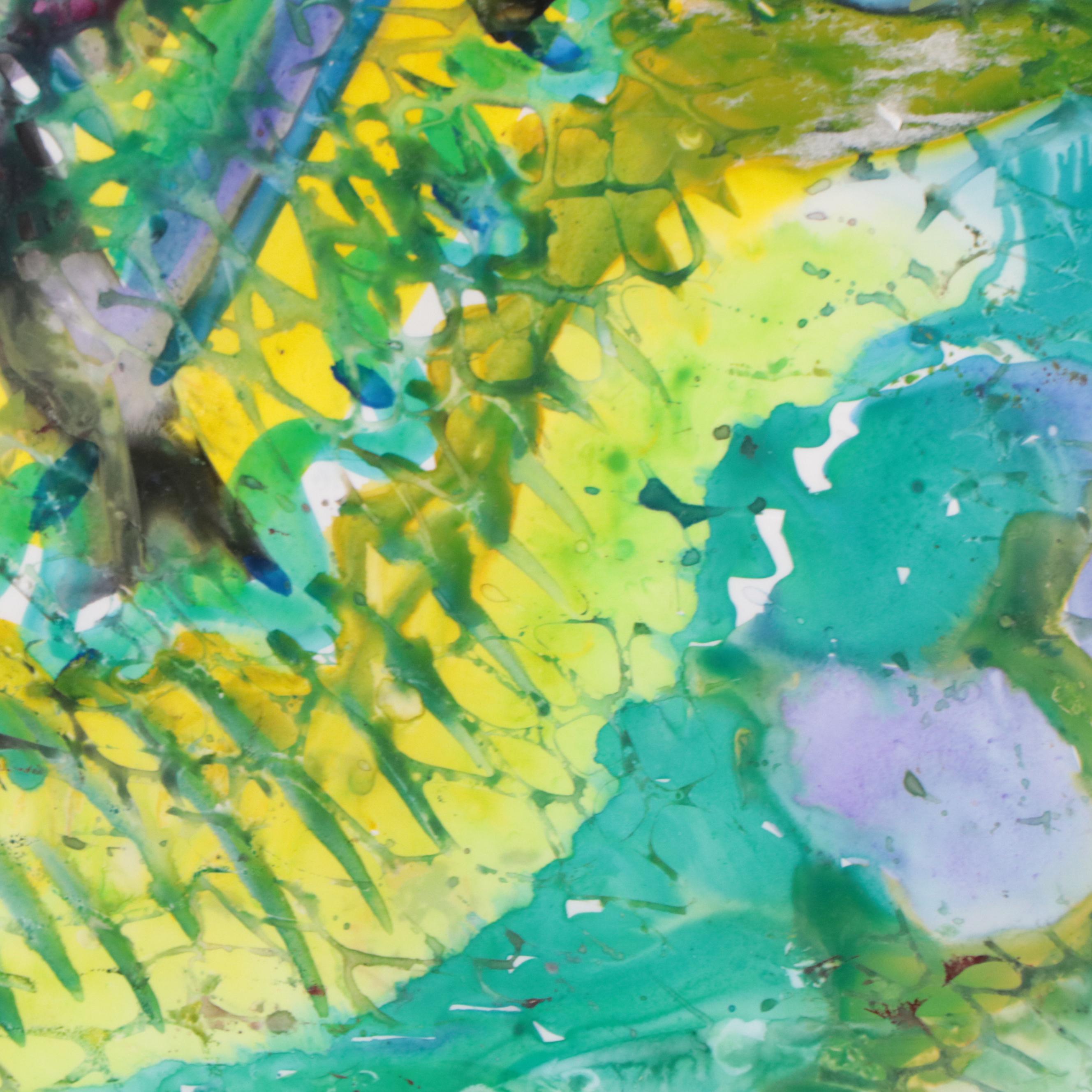 Phiris Sickels Collaborative Non-Objective Abstract Watercolor Painting ...