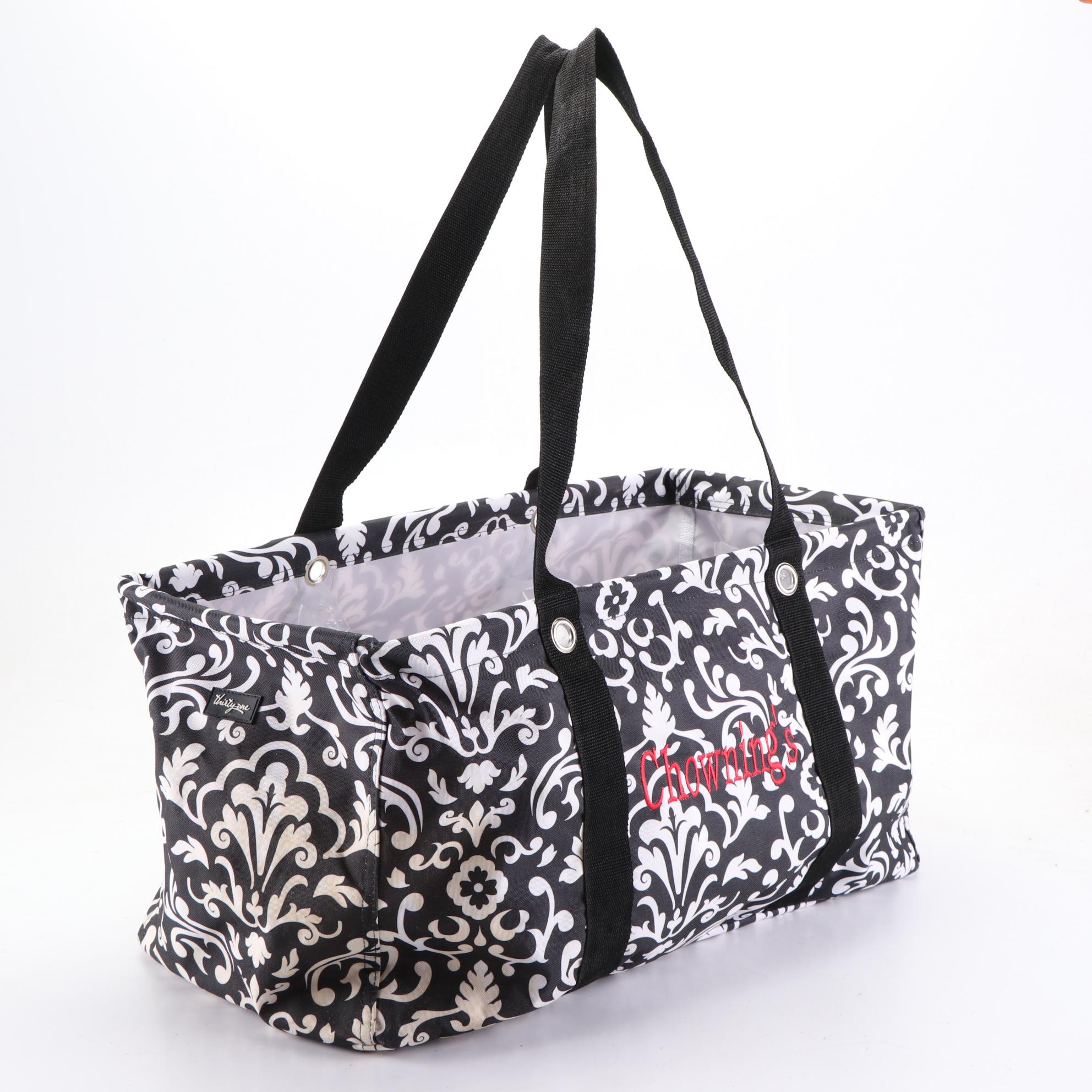 Thirty One Utility Totes, Della Q Zip Tote Bag, Other Wicker Bag, and ...