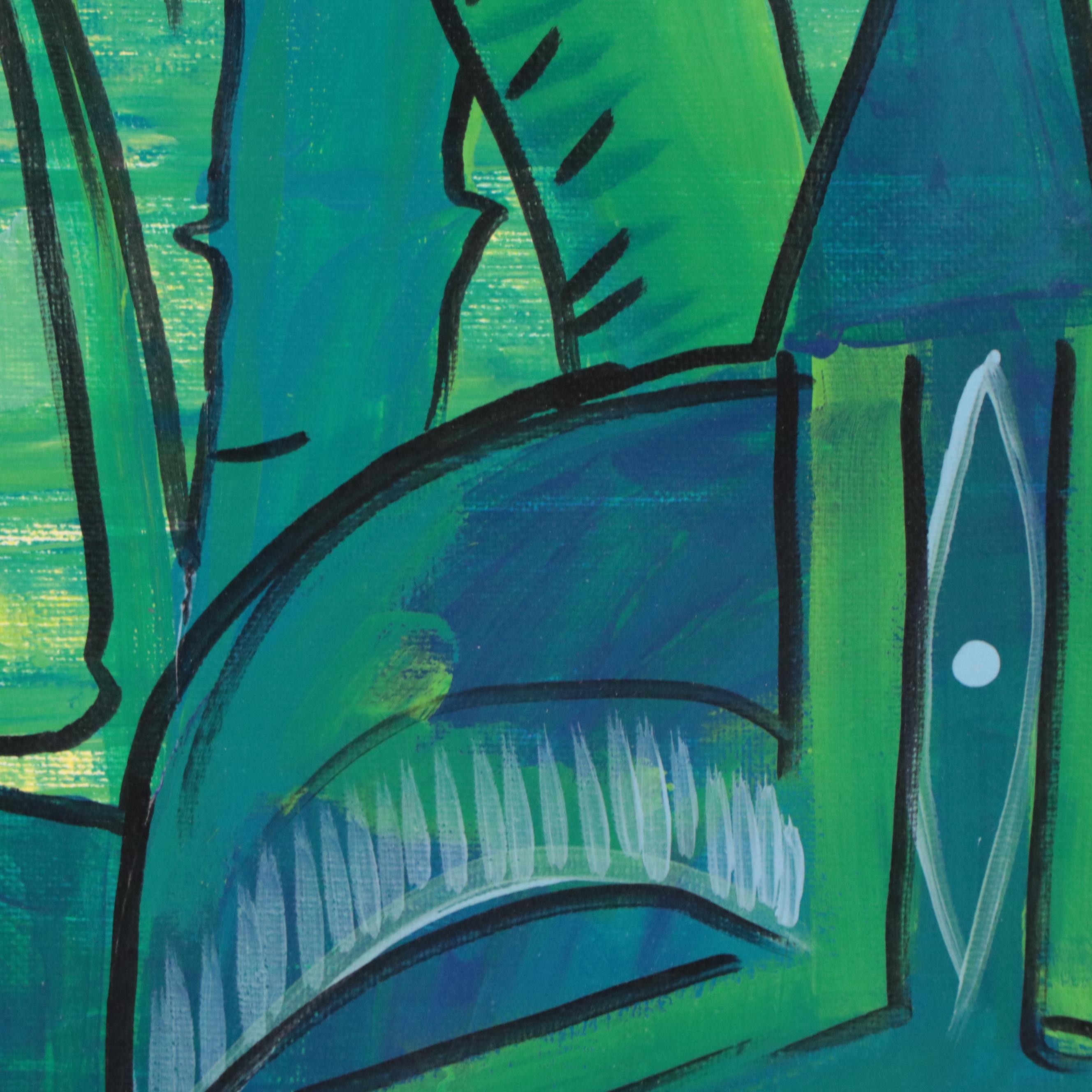 Nyeta Allen Stylized Figurative Acrylic Painting | EBTH