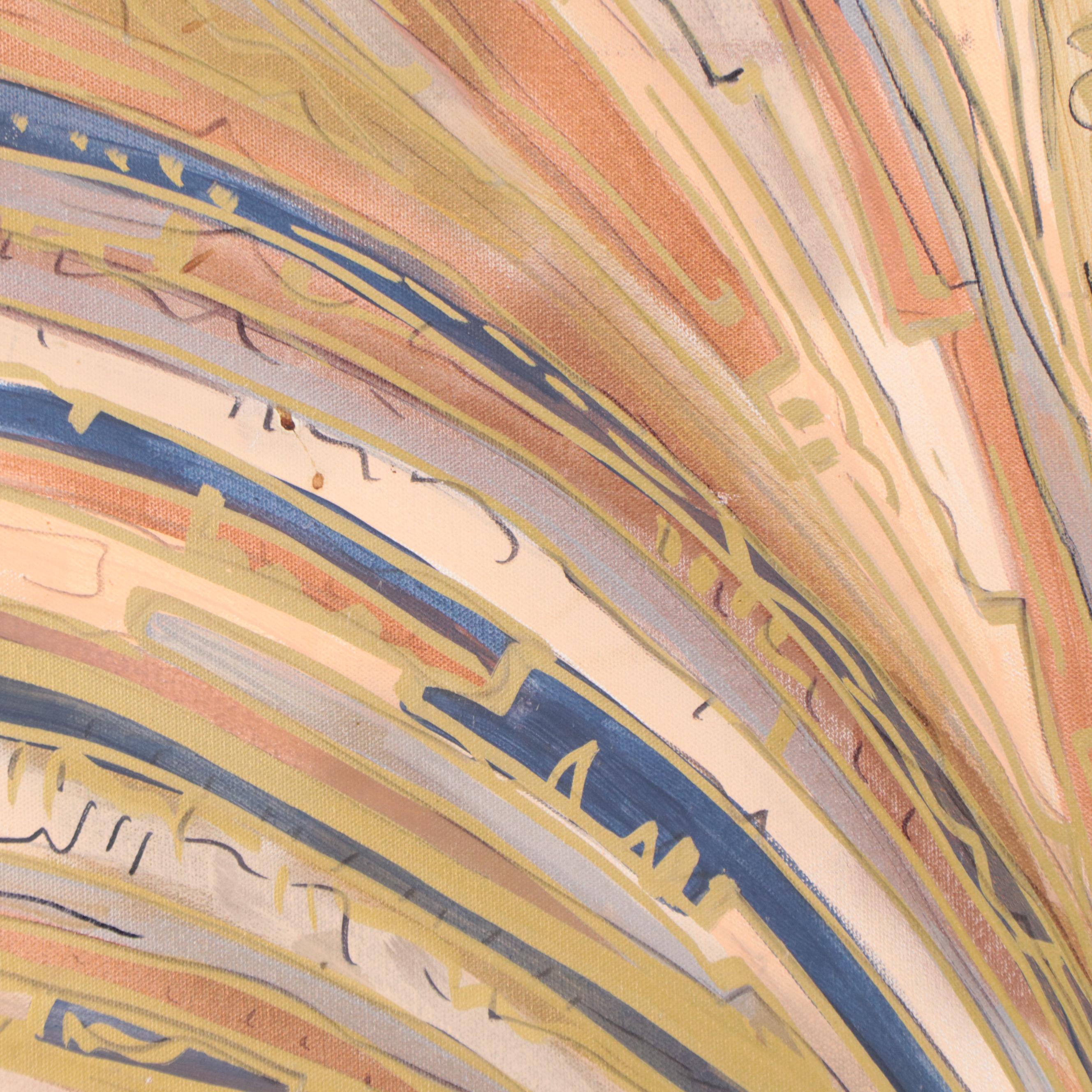 Nyeta Allen Abstract Acrylic Painting of Stylized Woman | EBTH