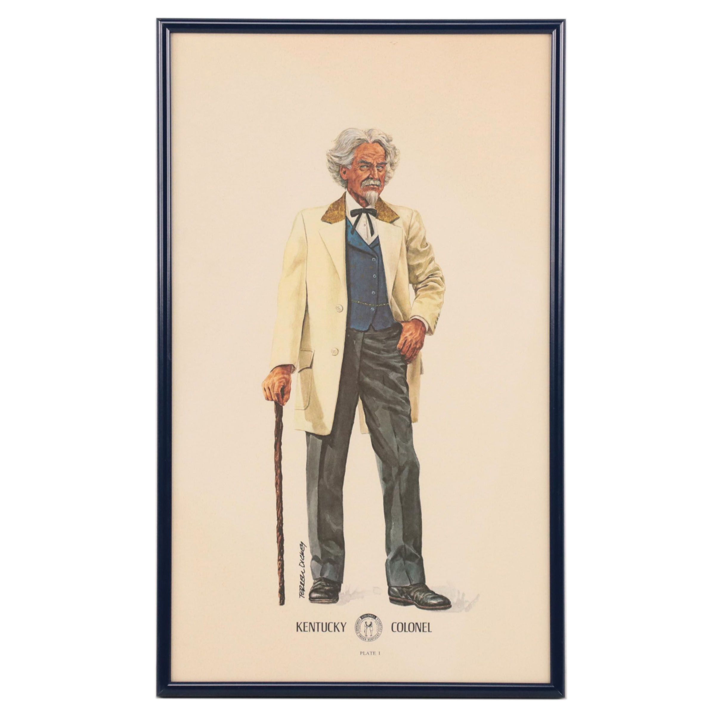 Offset Lithograph of Portrait "Kentucky Colonel" | EBTH